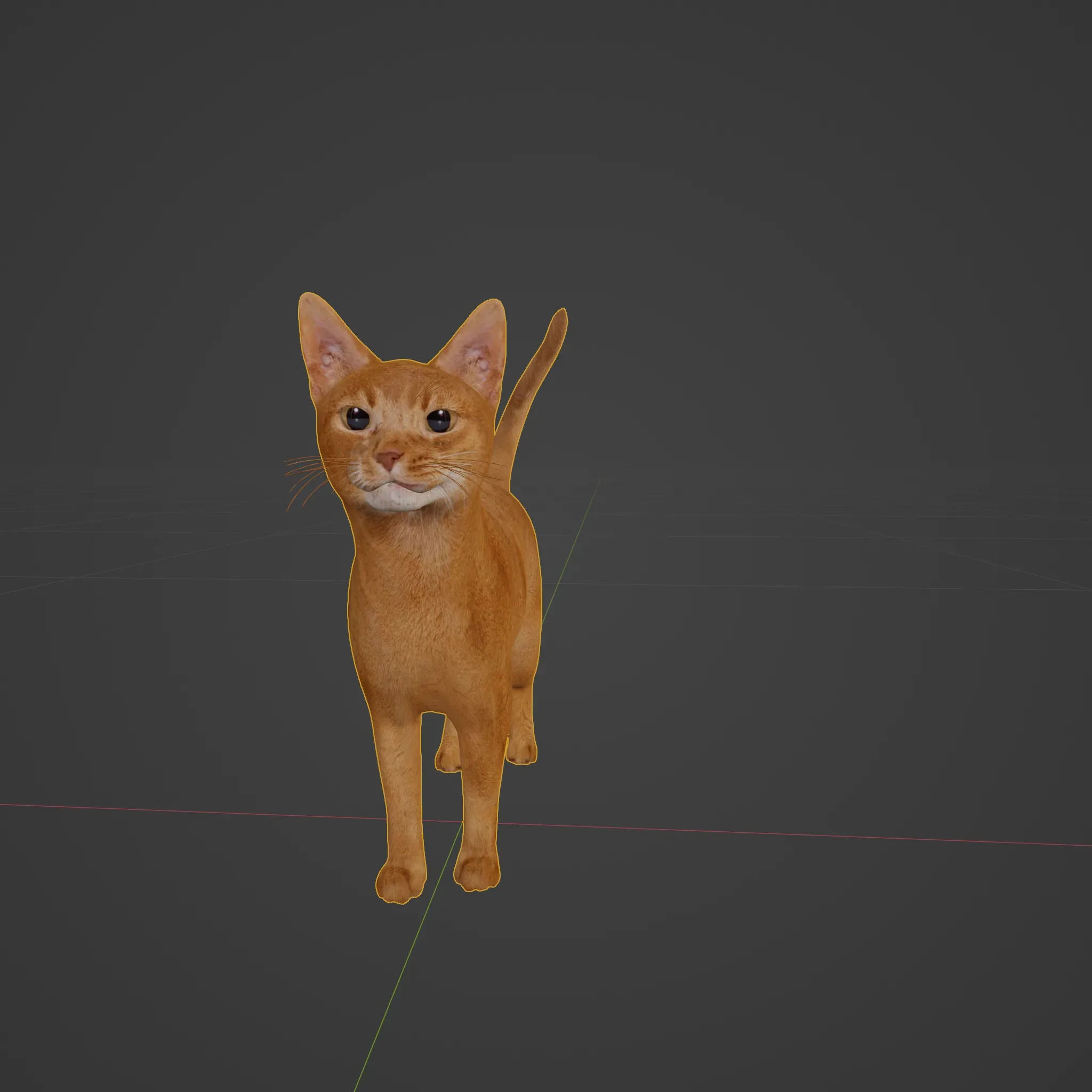 Abyssinian Ginger Cat - FlippedNormals