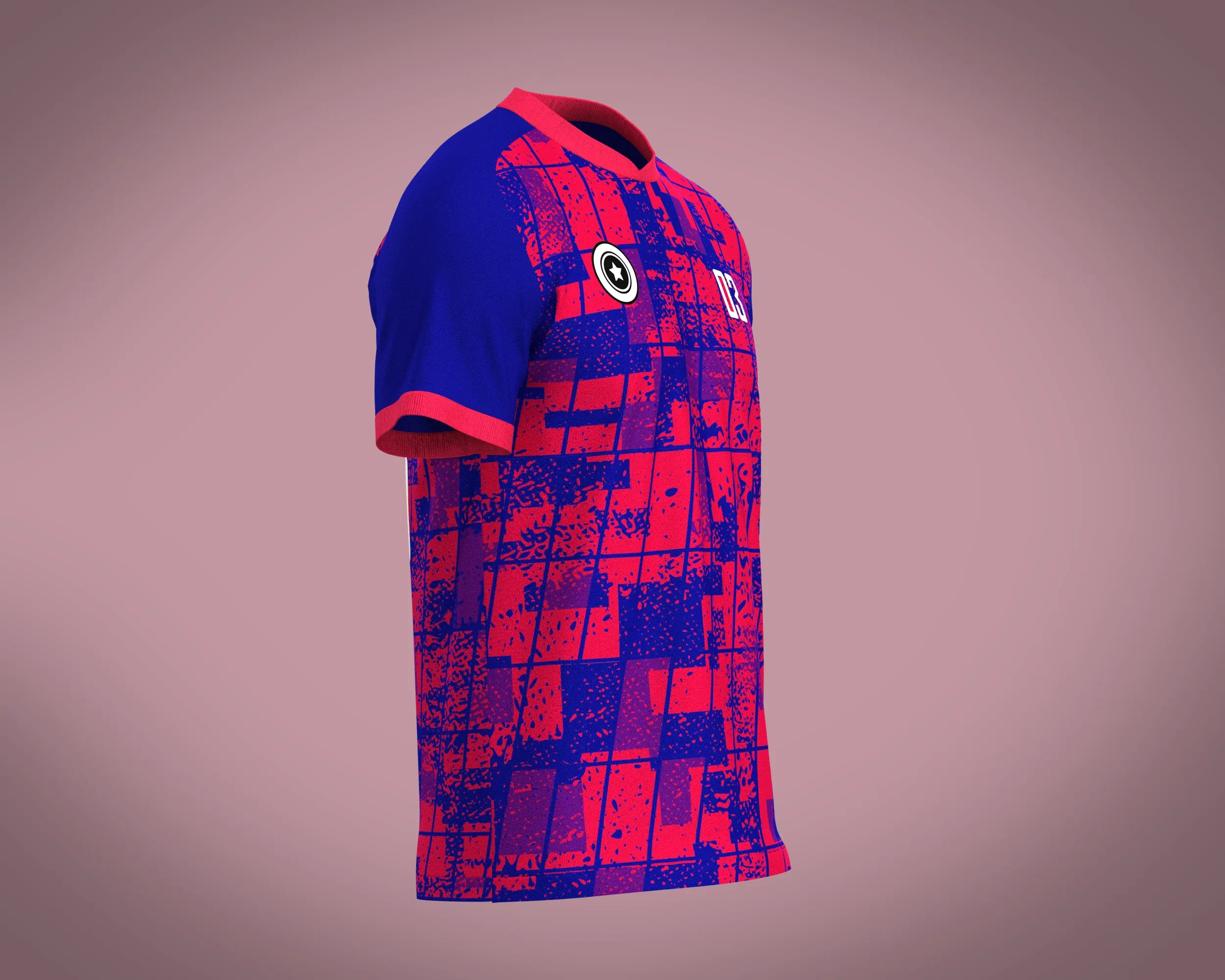Soccer Blue jersey Player 03 V2 - FlippedNormals