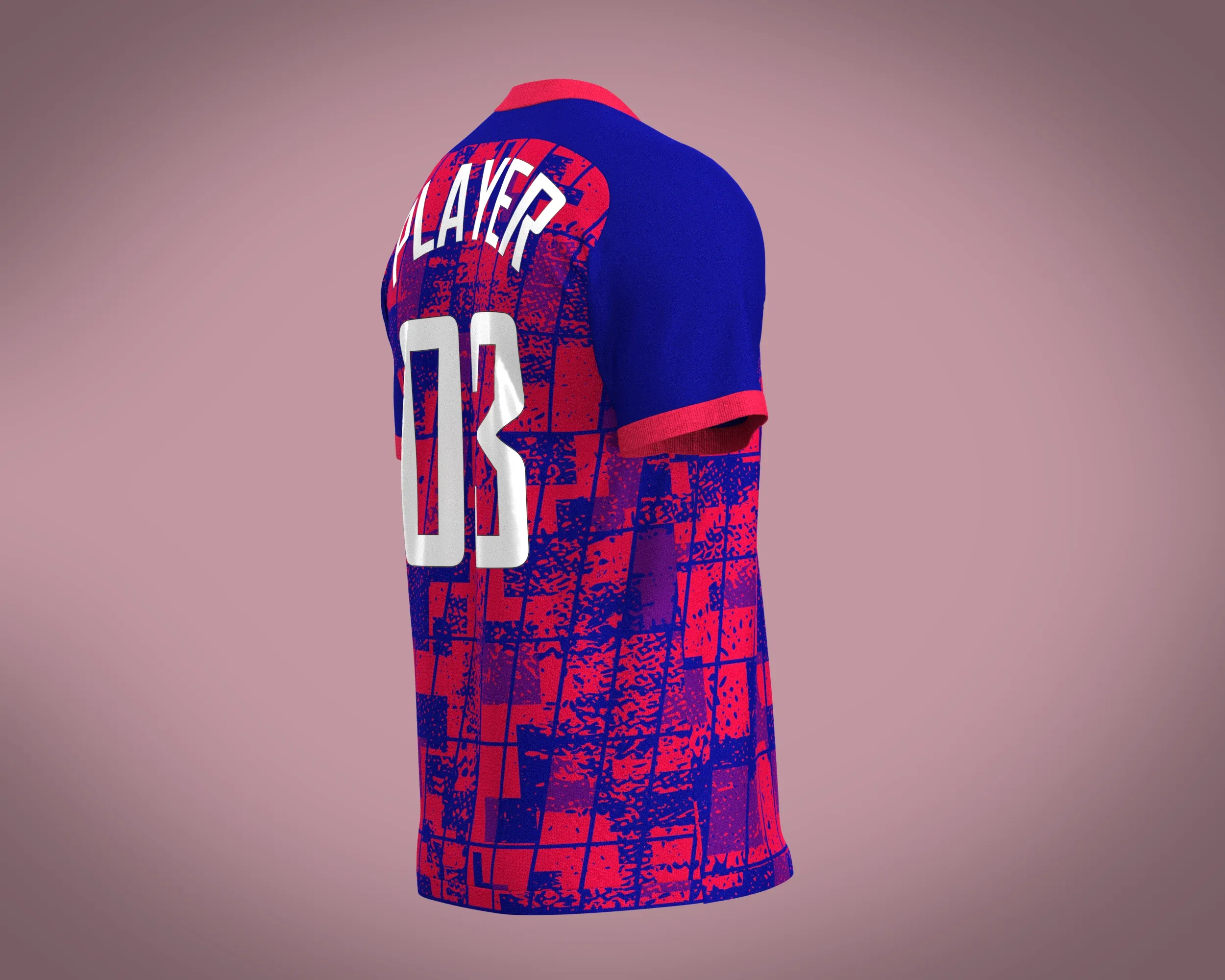 Soccer Blue jersey Player 03 V2 - FlippedNormals