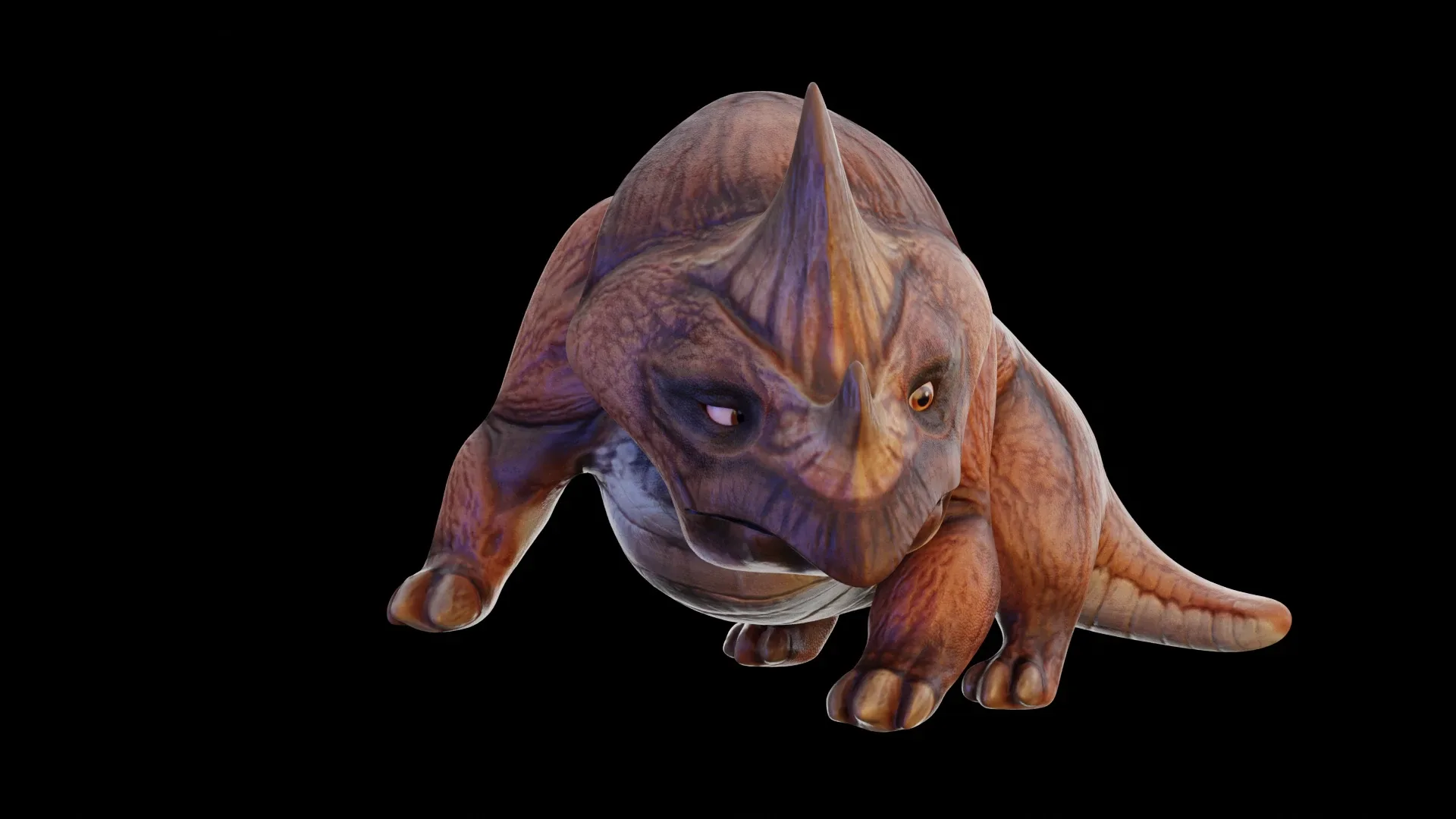 Triceratops cartoon Rigged Monster - FlippedNormals