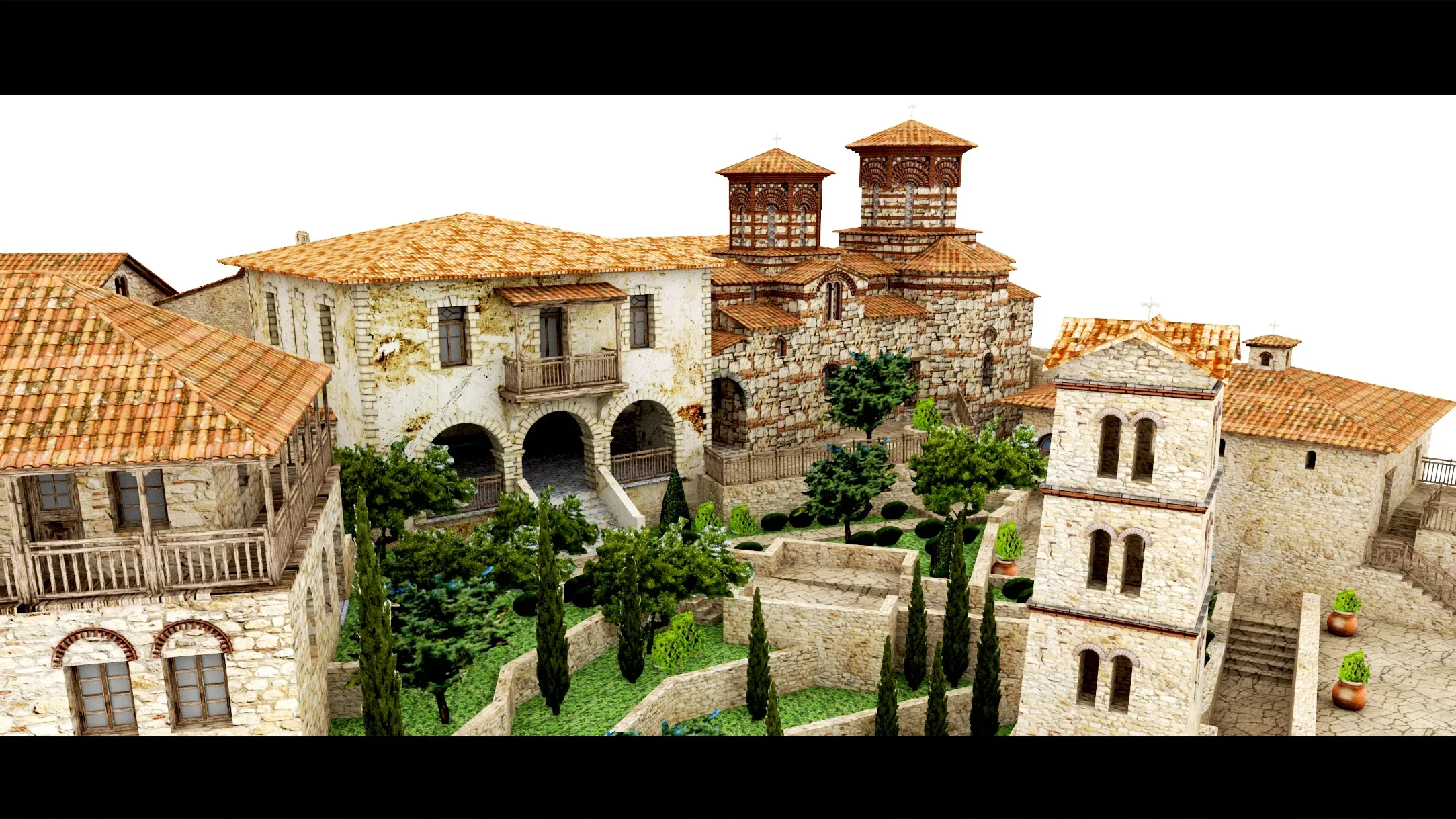 Monastery of Varlaam- 3d Model - FlippedNormals