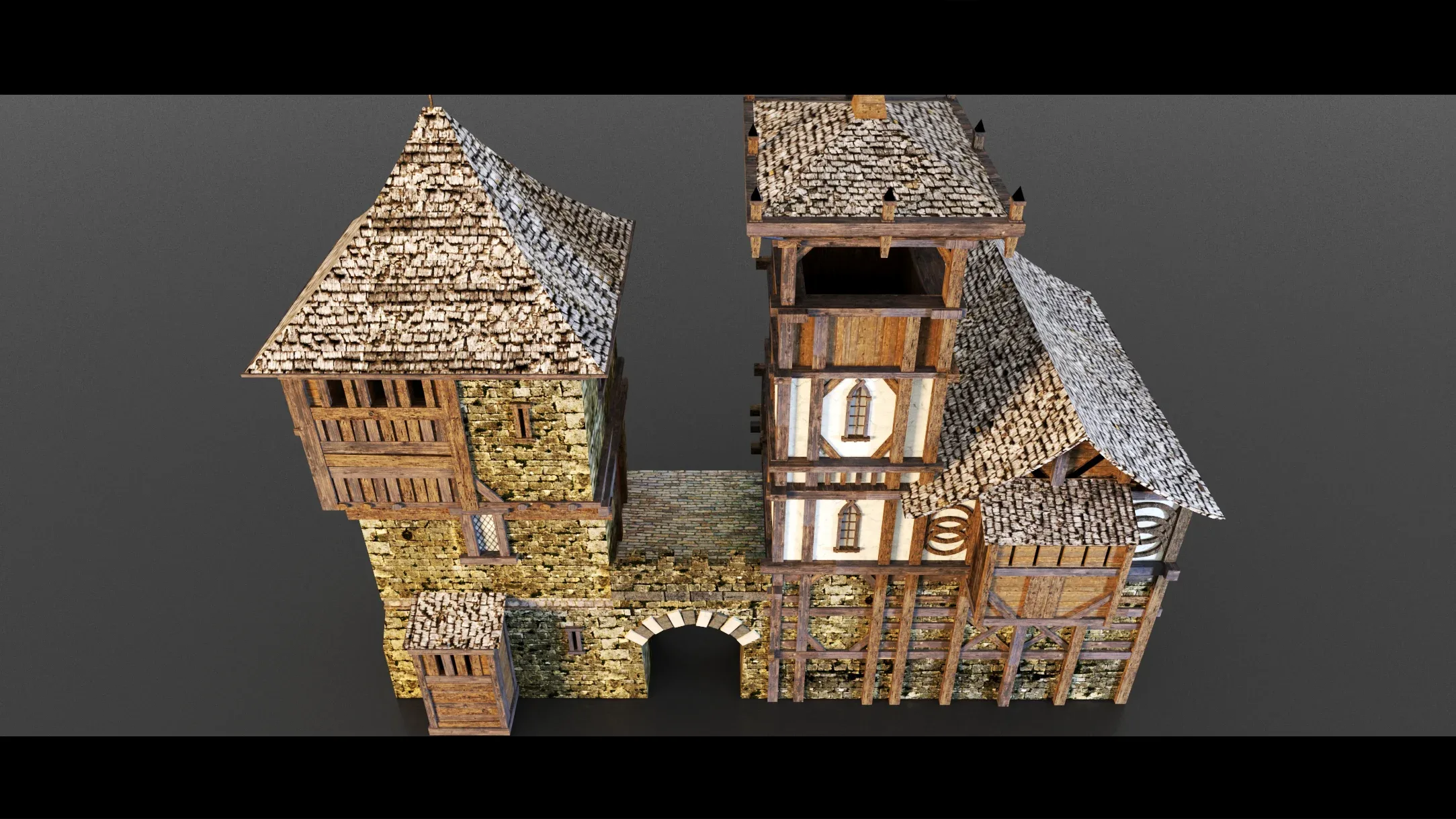 Medieval Gate- 3d Model - FlippedNormals