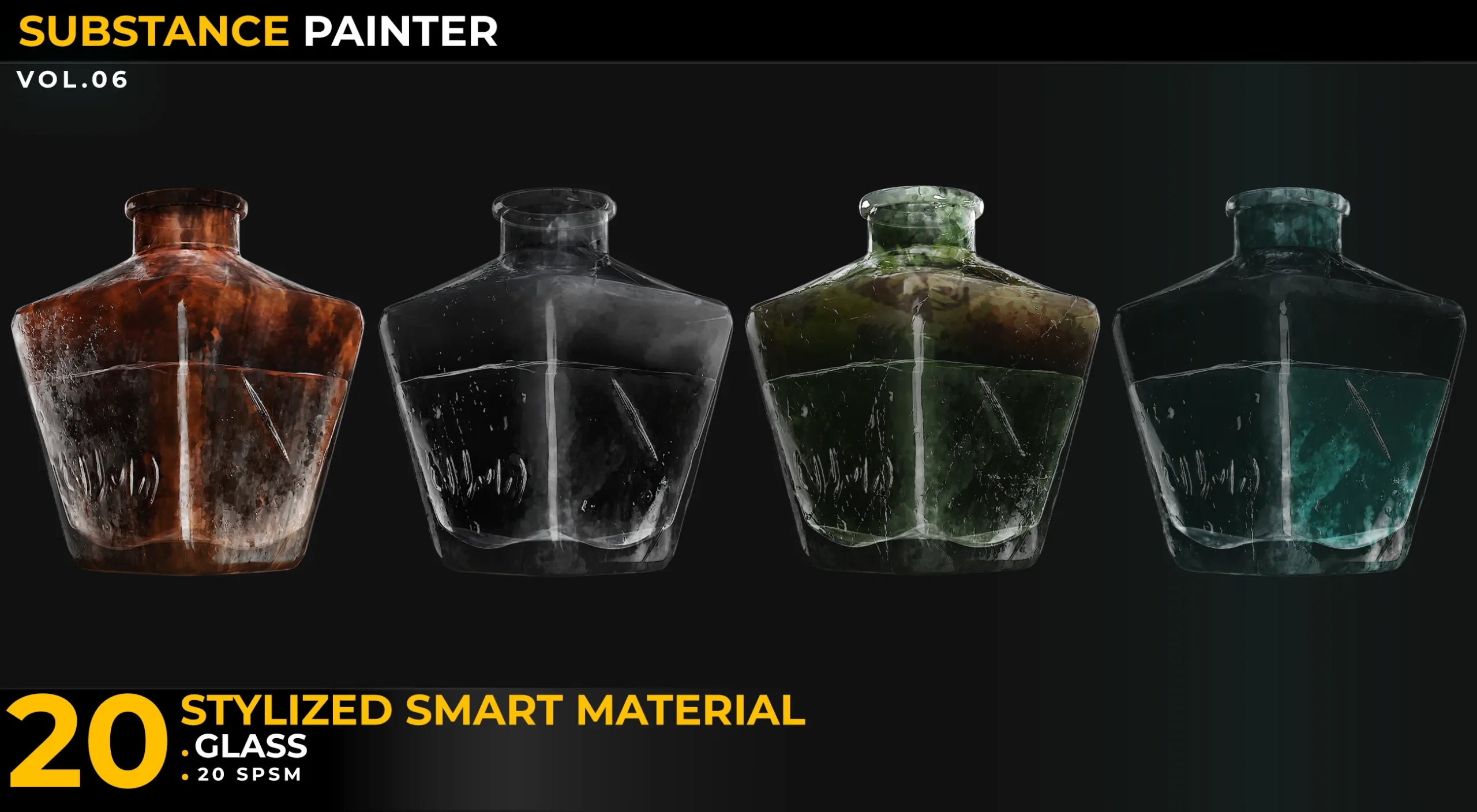 20 Stylized Smart Materials Glass - FlippedNormals