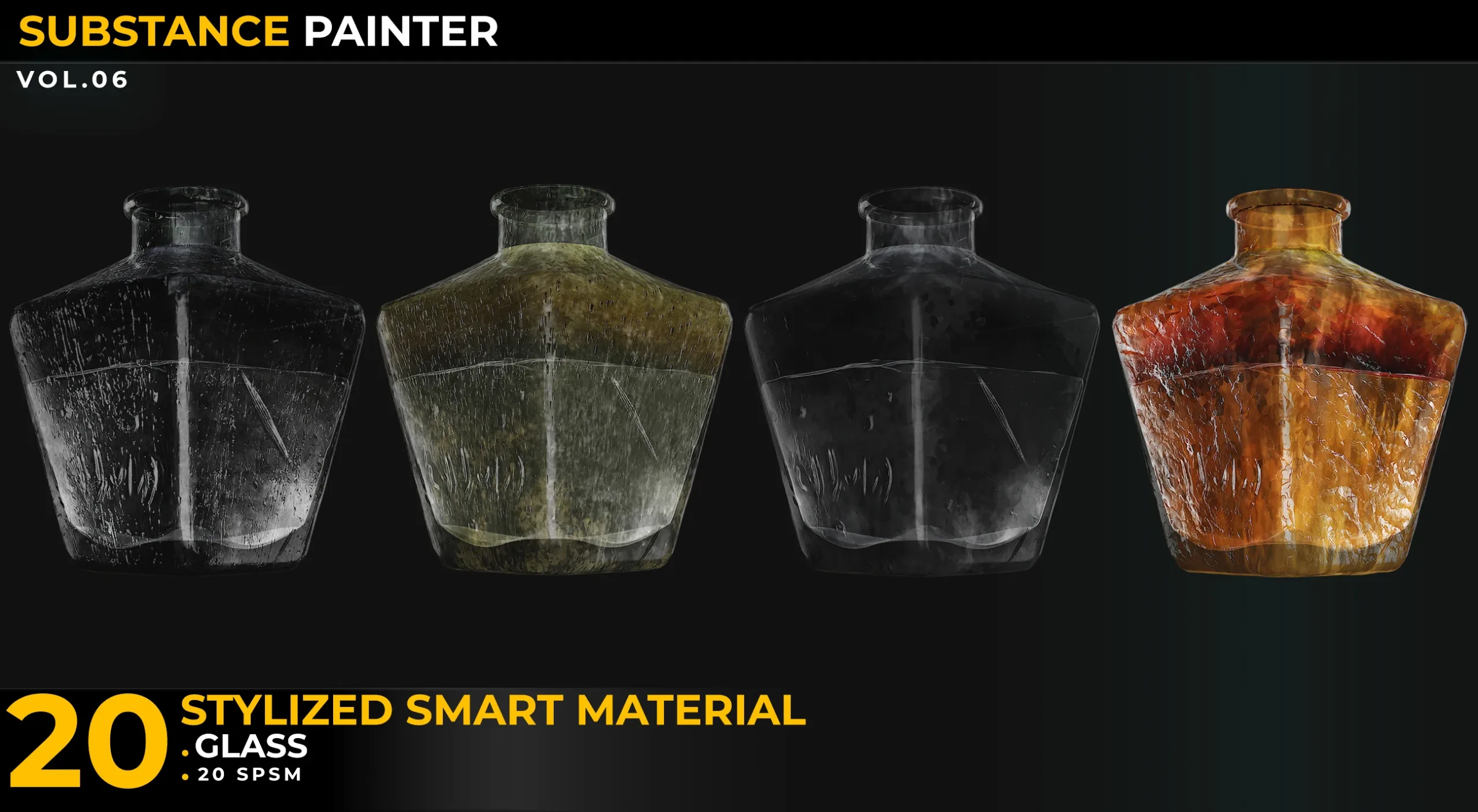 20 Stylized Smart Materials Glass - FlippedNormals