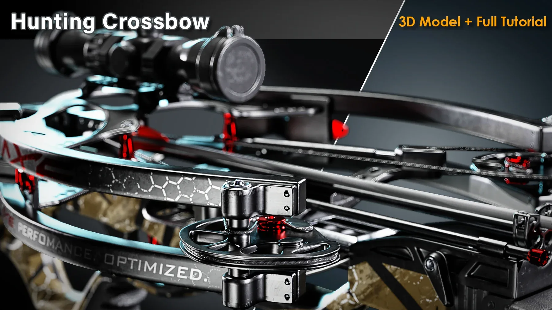 Hunting Crossbow / 3D Model + Full - FlippedNormals