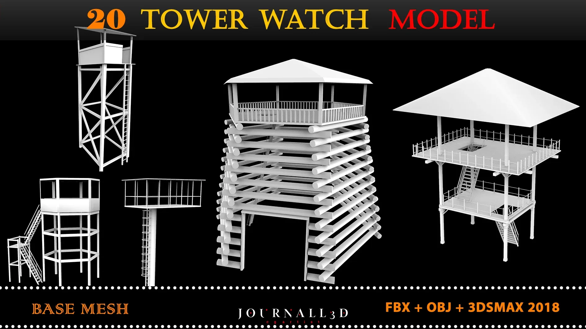 20 WATCHTOWER model basemesh - FlippedNormals