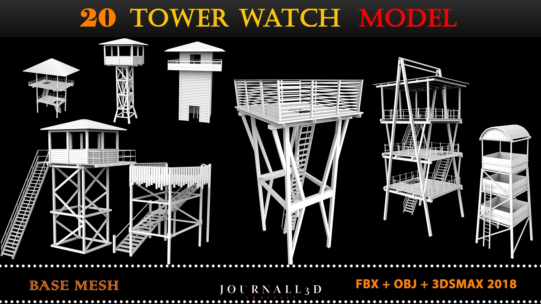 20 WATCHTOWER model basemesh - FlippedNormals