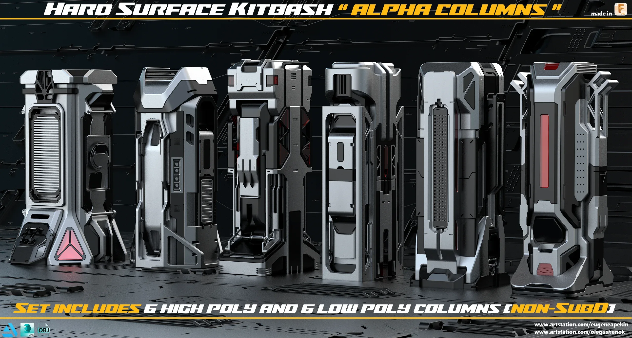 Sci-fi Columns - FlippedNormals