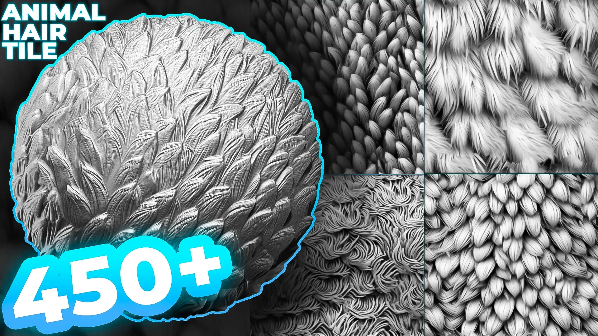 450+ Animals Hair & Fur Alphas - FlippedNormals