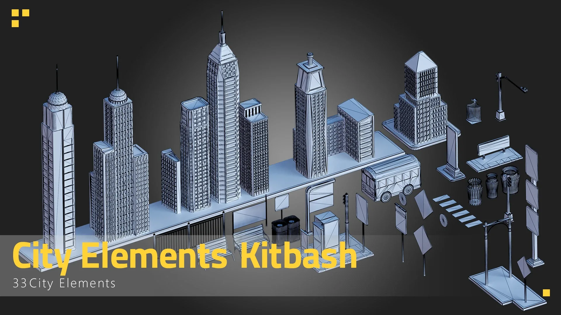 City Element Kitbash - FlippedNormals