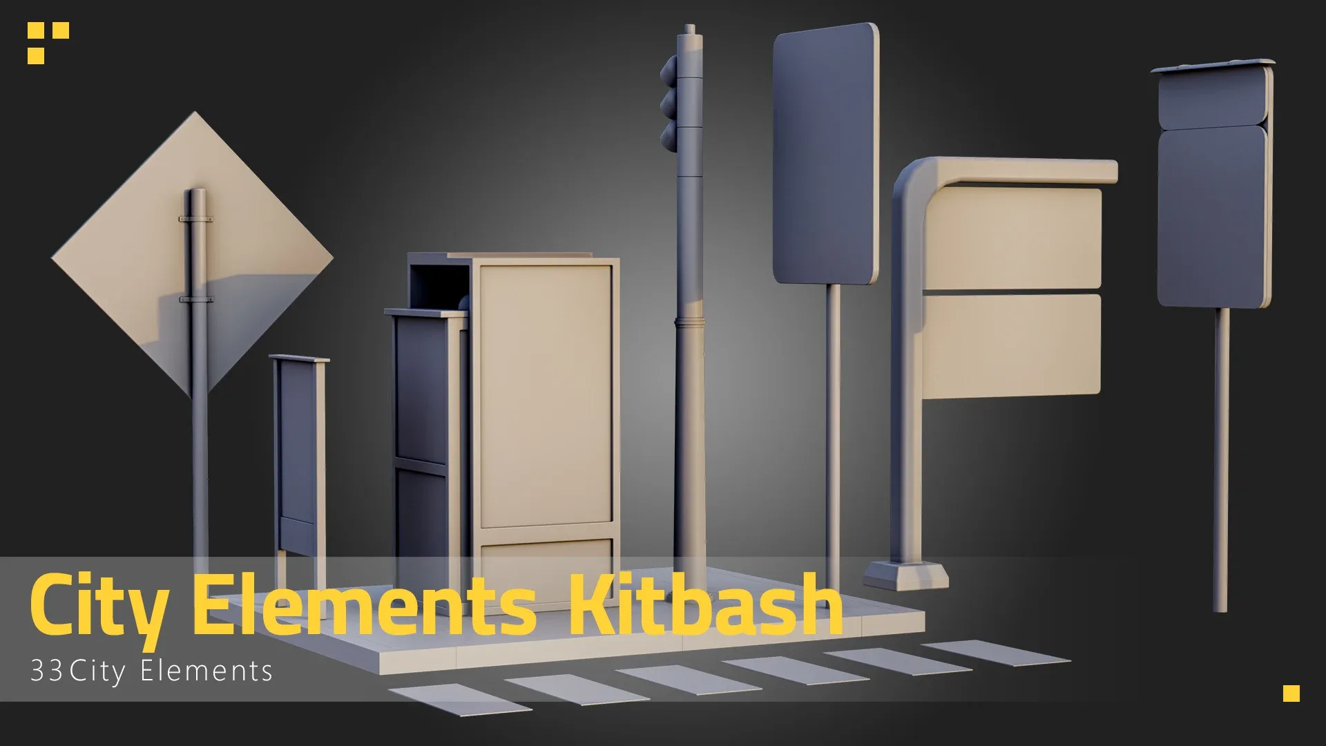 City Element Kitbash - FlippedNormals