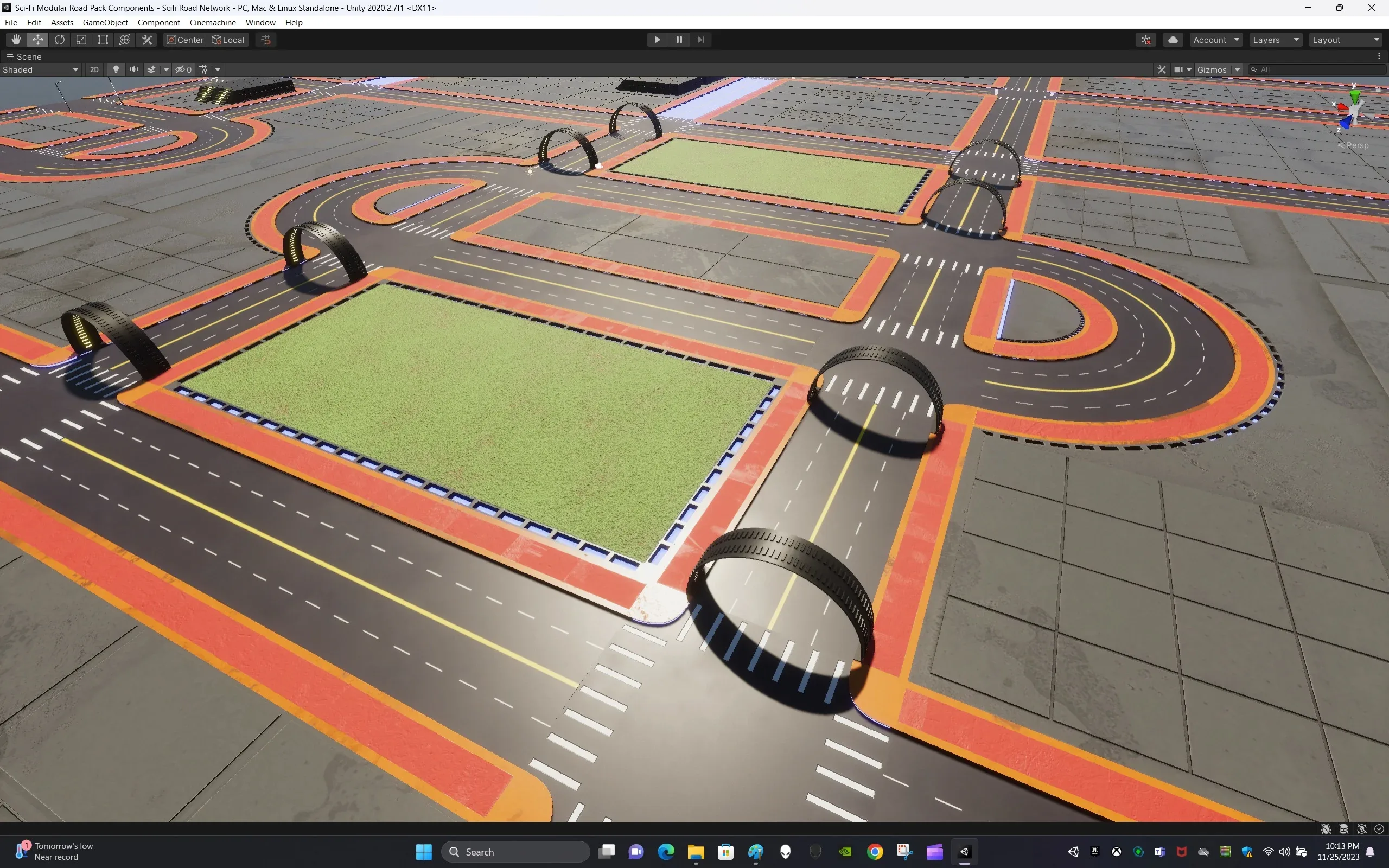 Sci Fi Modular Road Pack - FlippedNormals