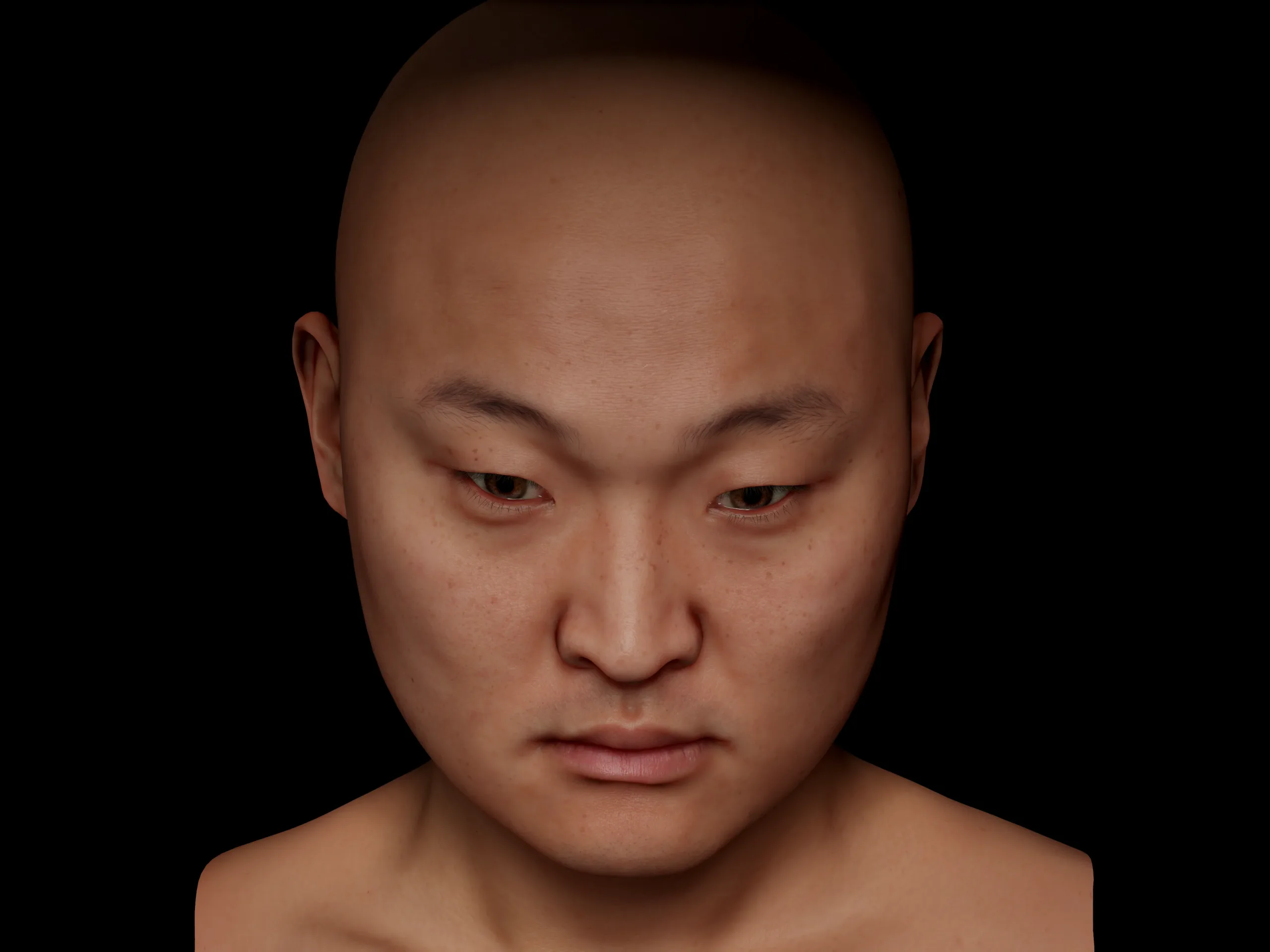 Retopologized 3D Head | Dokuro - FlippedNormals