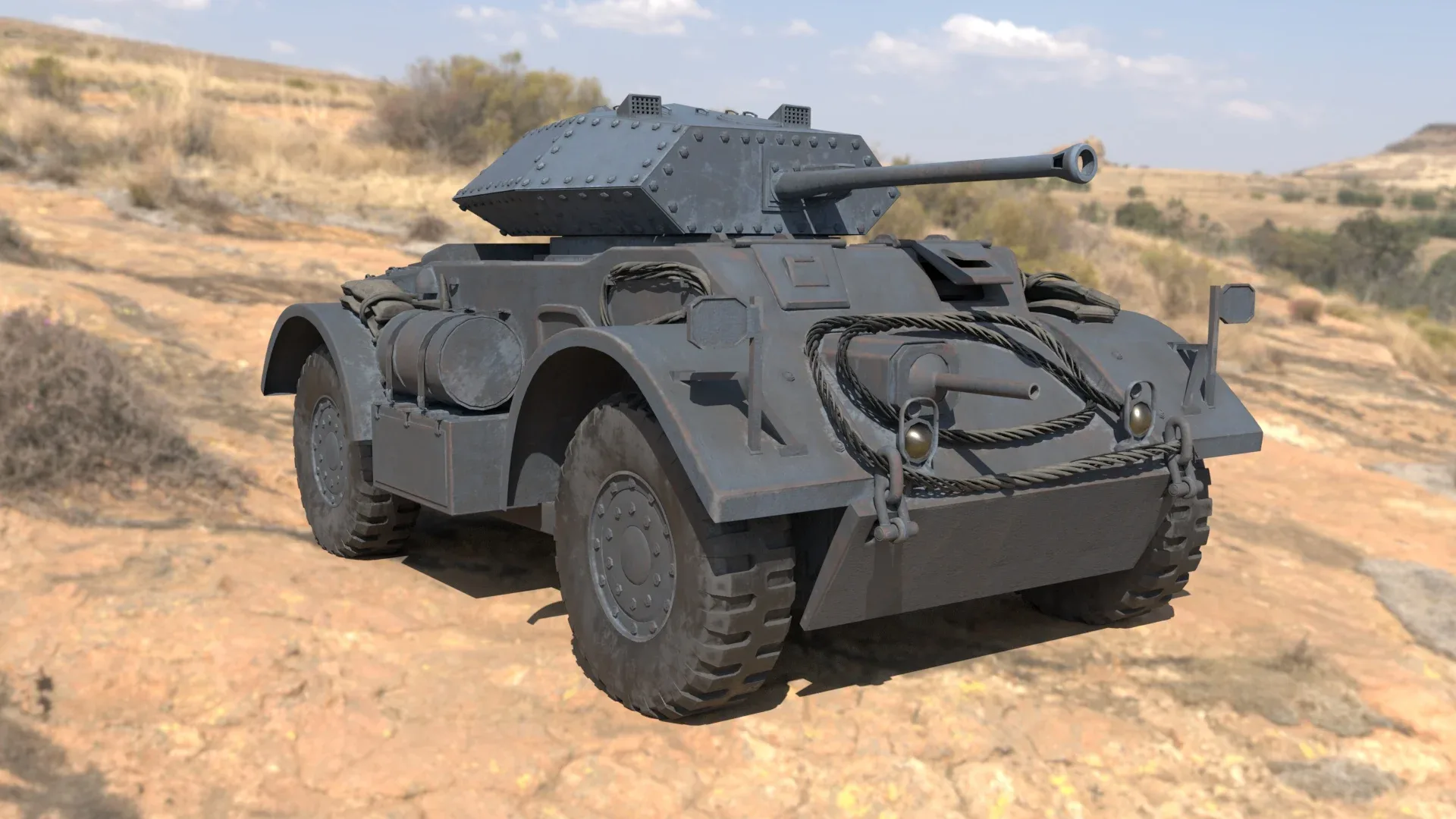 Staghound Tank WW2 Multi Task Vehicle - FlippedNormals