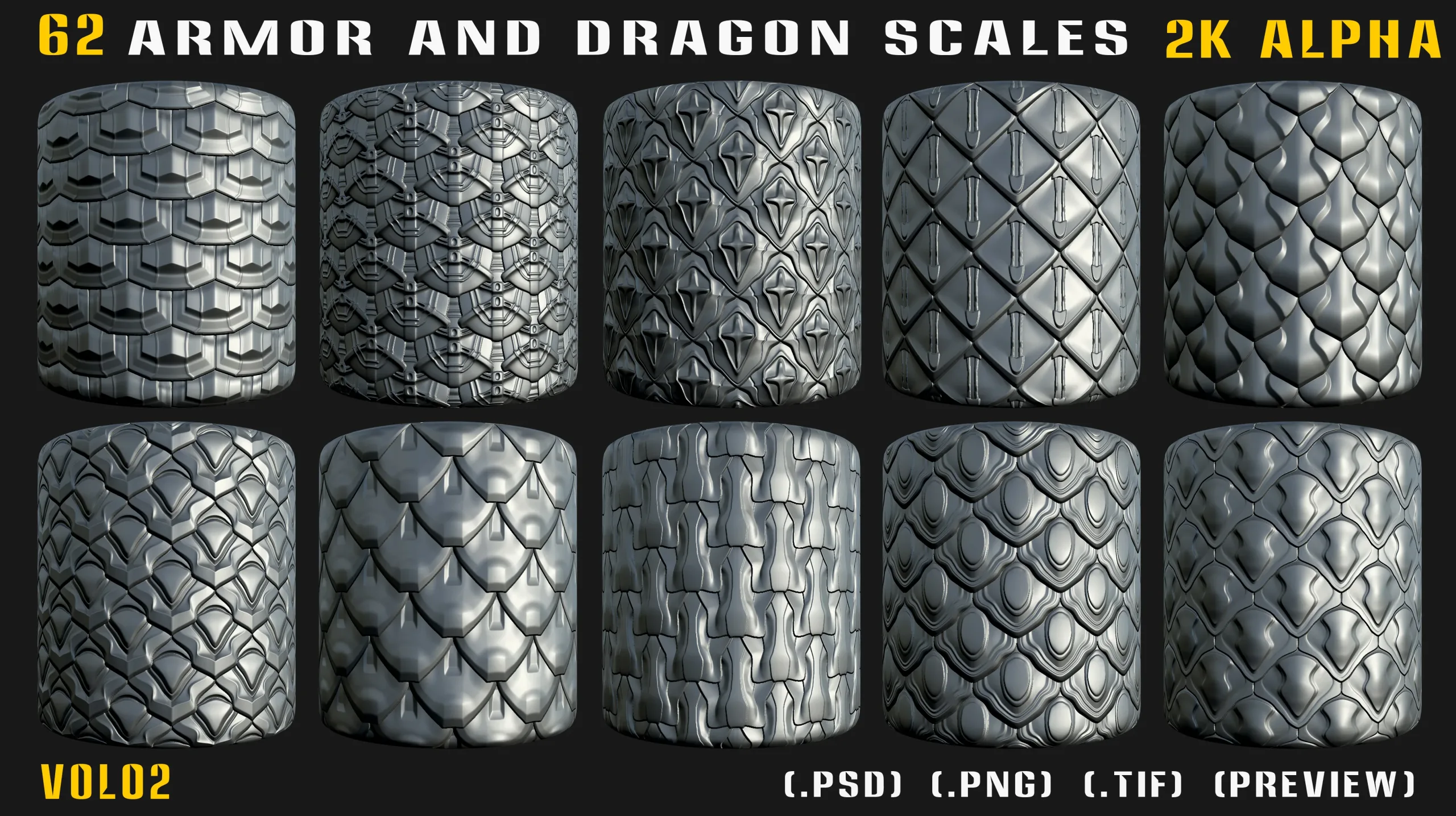 62 Armor and Dragon Scales Alpha-Vol - FlippedNormals