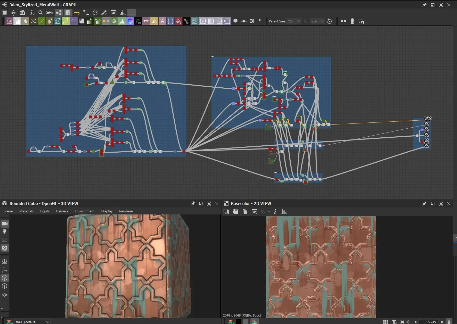 Stylized Metal Wall - Substance - FlippedNormals