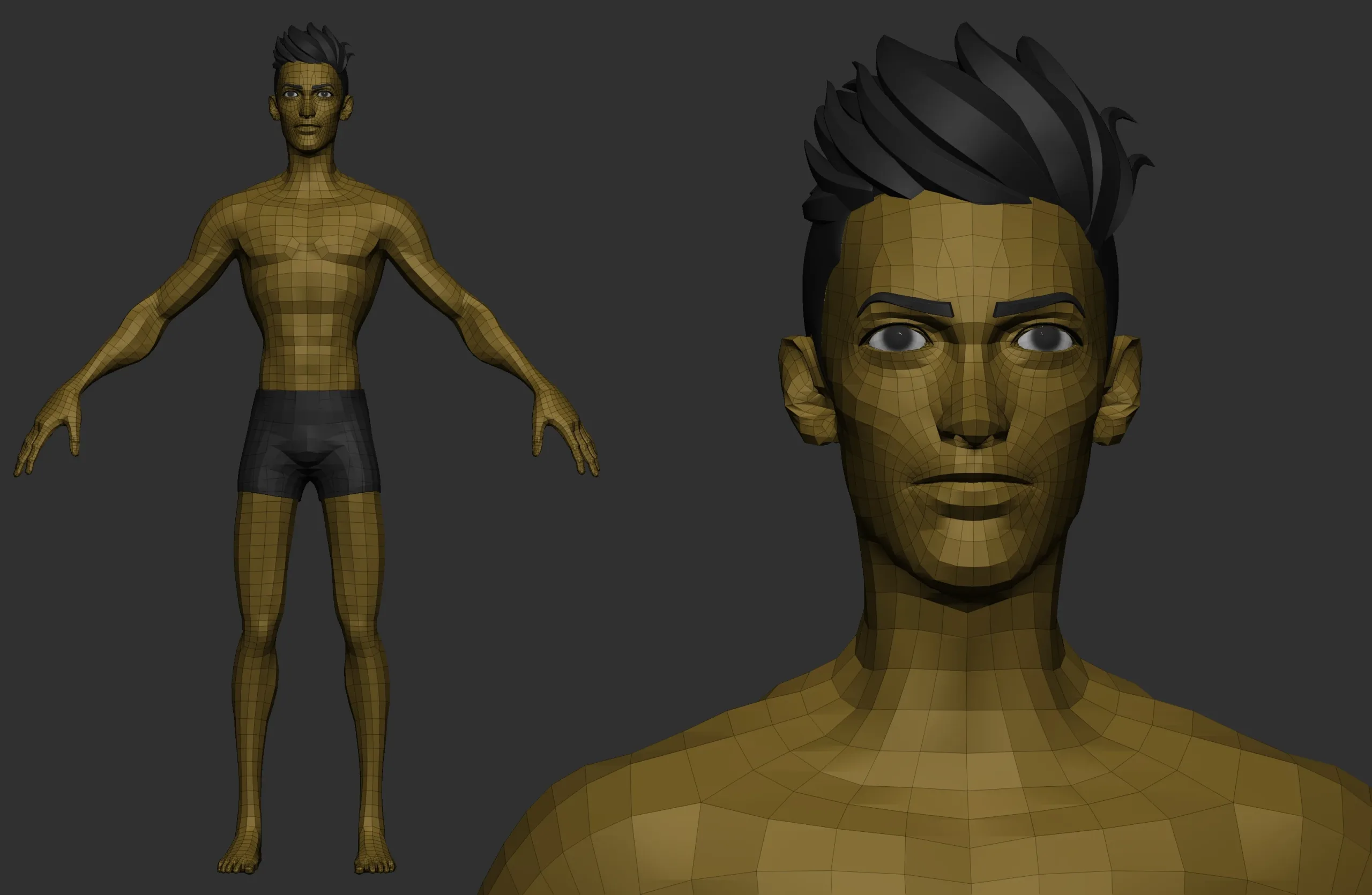 Fortnite Style Male Basemesh - FlippedNormals