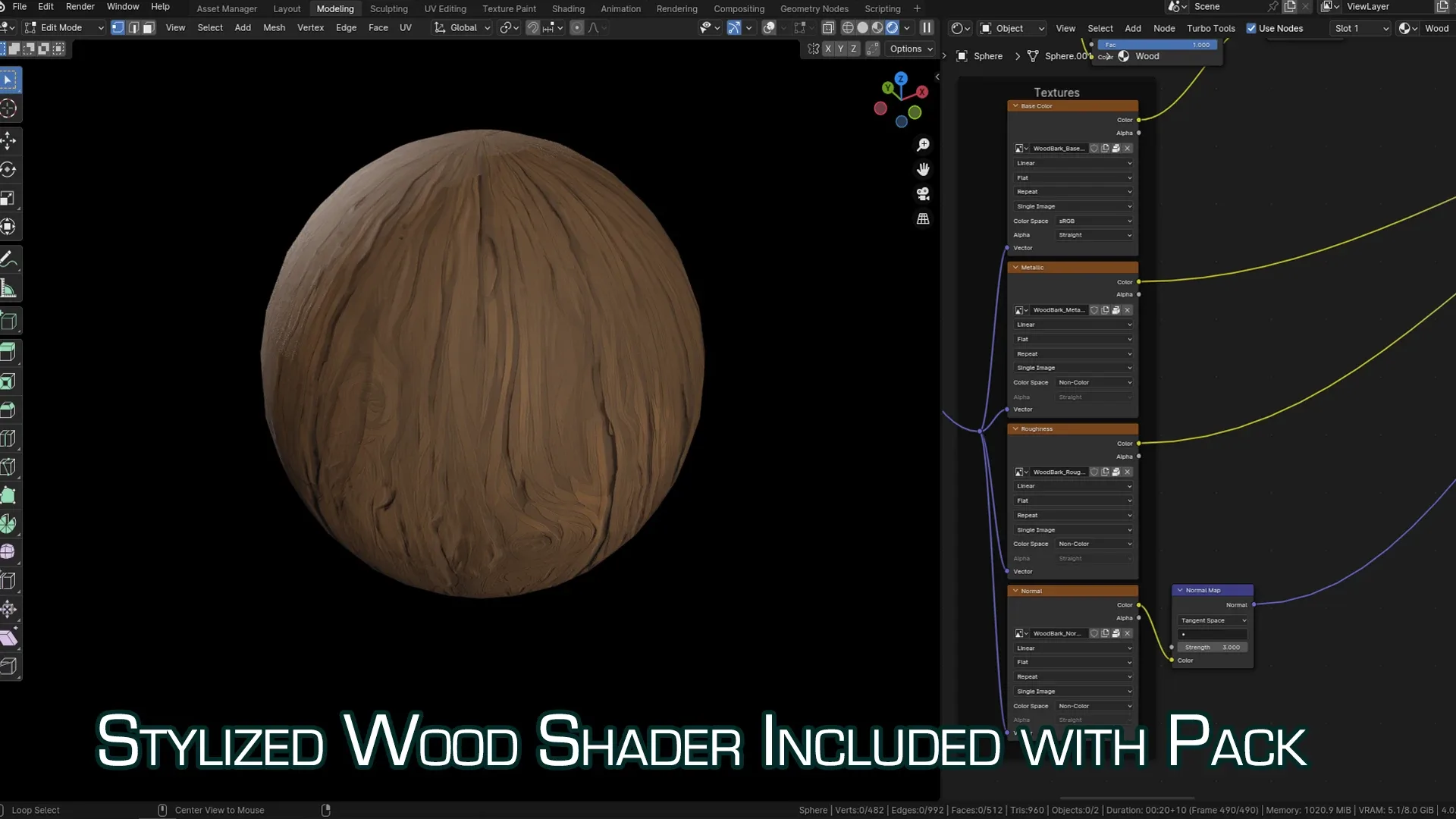 Blender 4 Wooden Planks Geometry - FlippedNormals