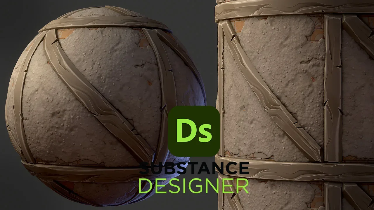 Stylized House Plaster Wall - Substance - FlippedNormals