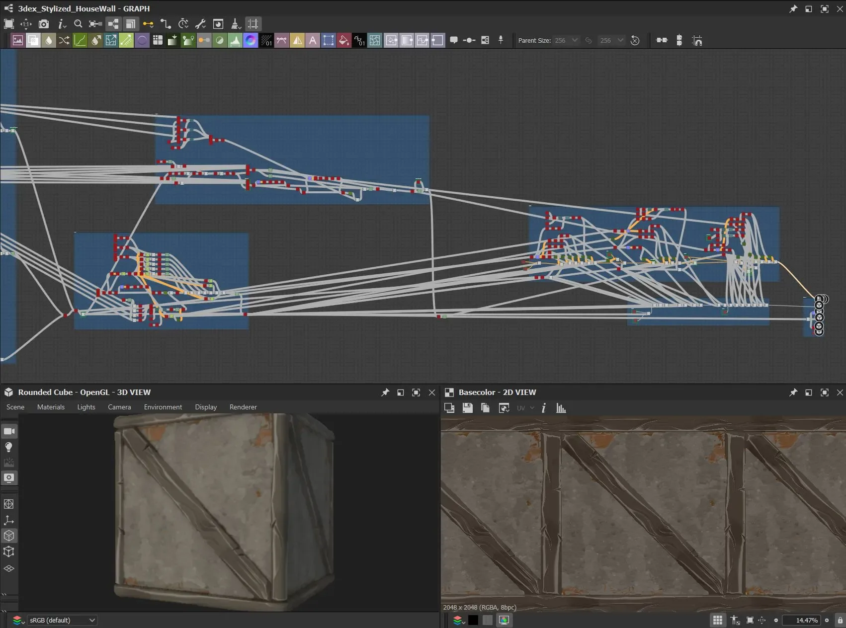 Stylized House Plaster Wall - Substance - FlippedNormals