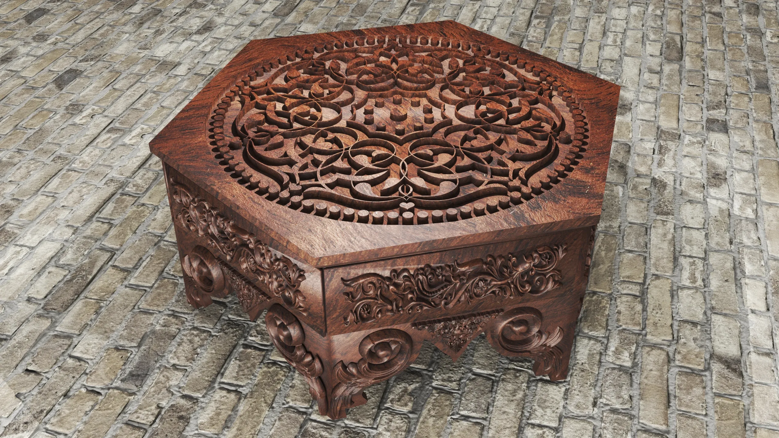 Anatolian Style Coffee Table 4K - FlippedNormals