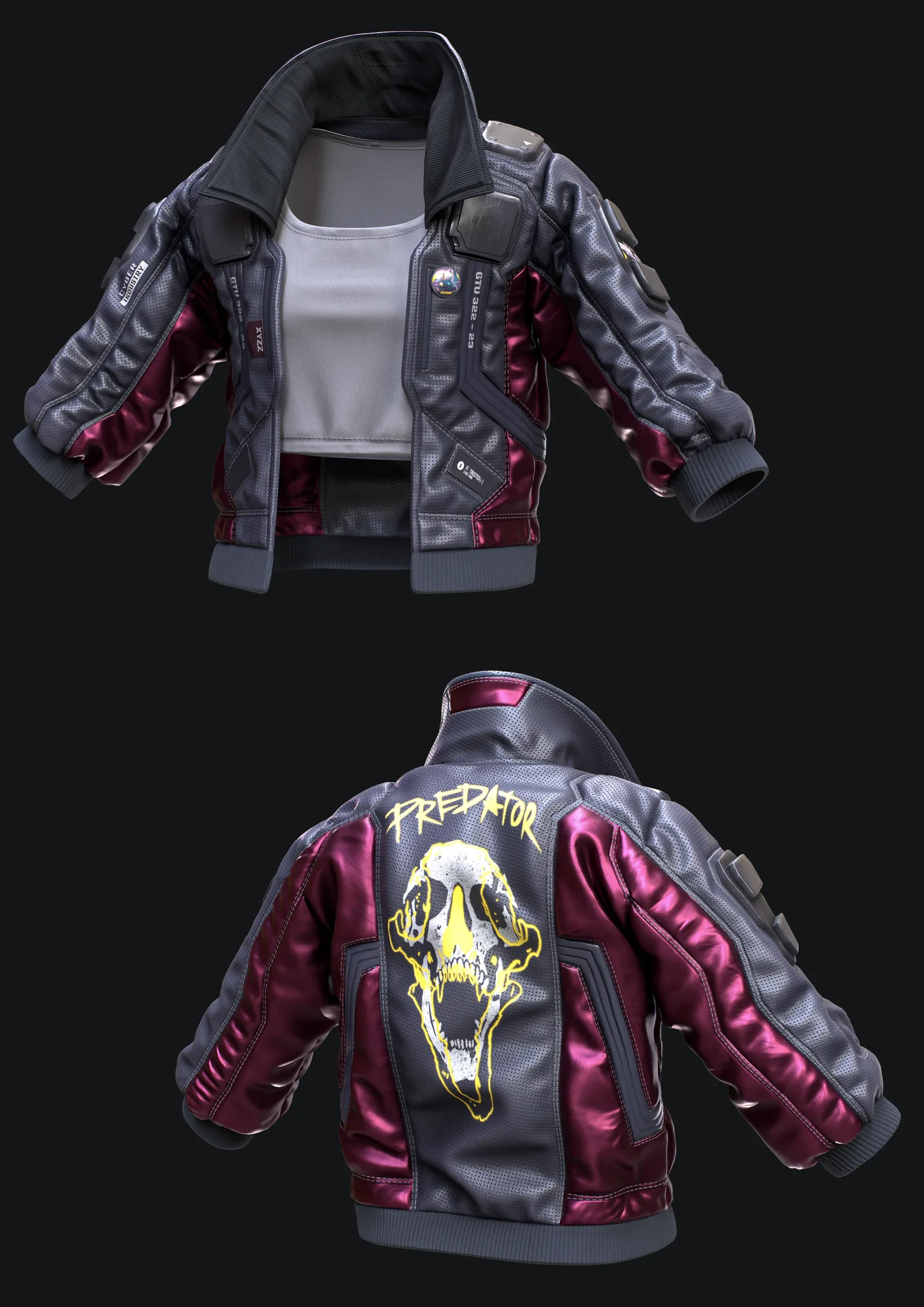 Cyberpunk Jacket - Tutorial (Full - FlippedNormals
