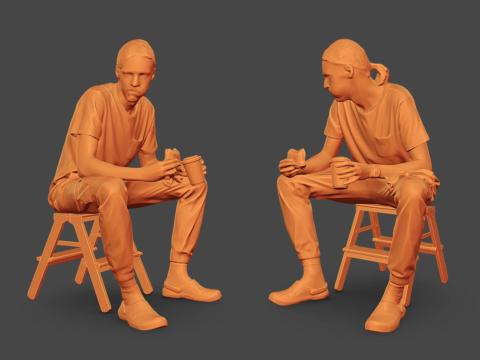 Worker in Gray Model Pack - FlippedNormals