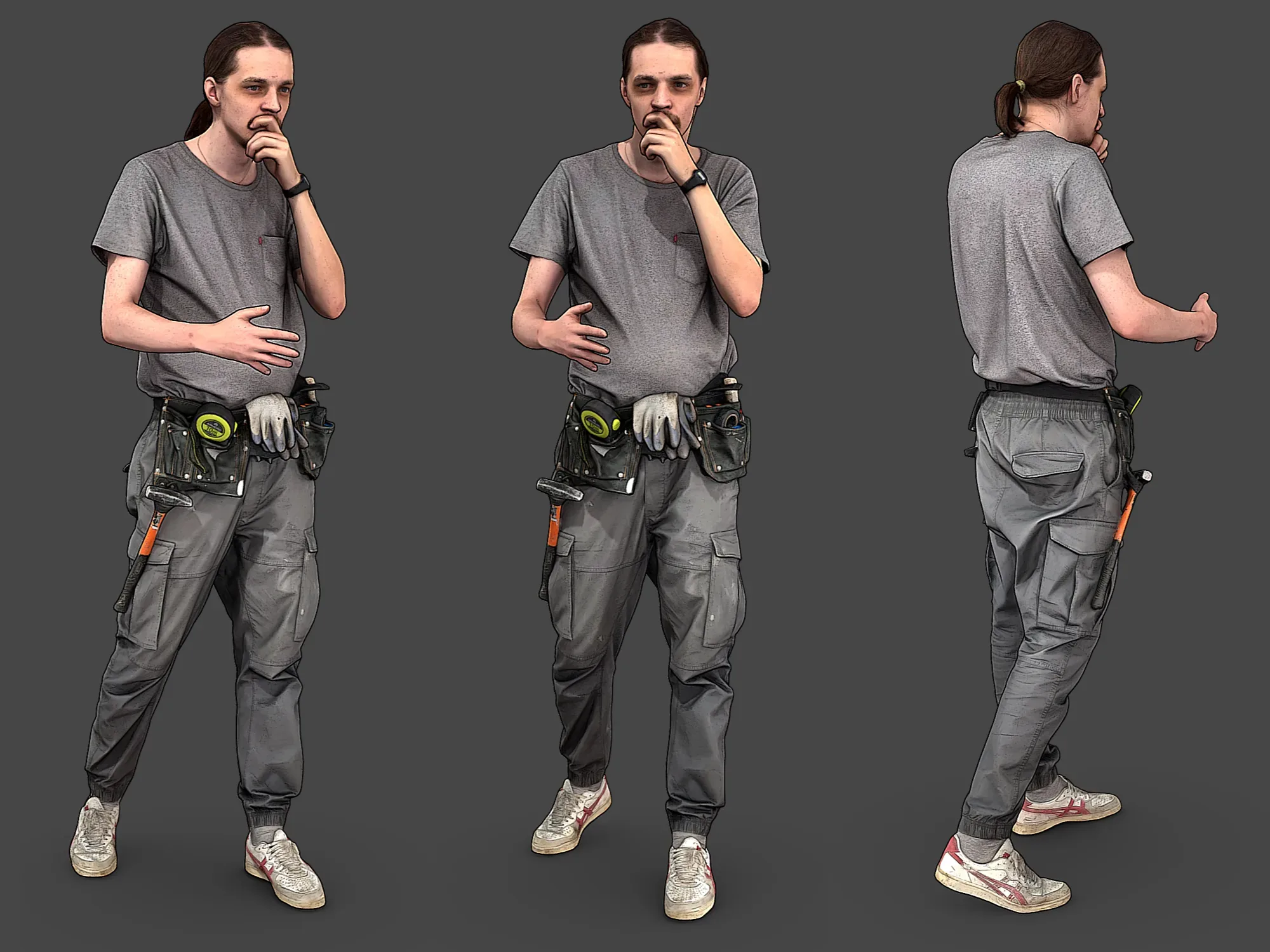 Worker in Gray Model Pack - FlippedNormals