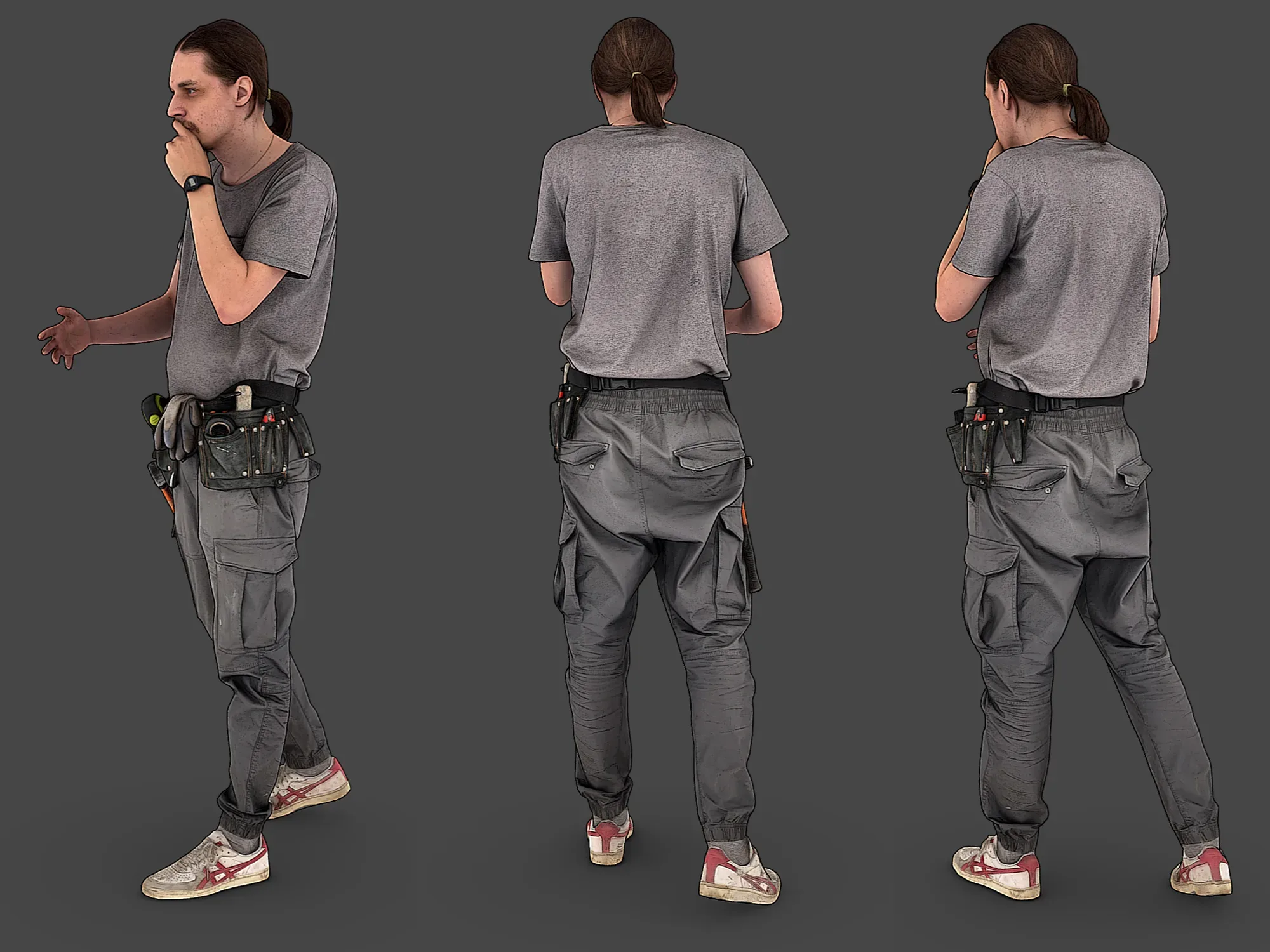 Worker in Gray Model Pack - FlippedNormals