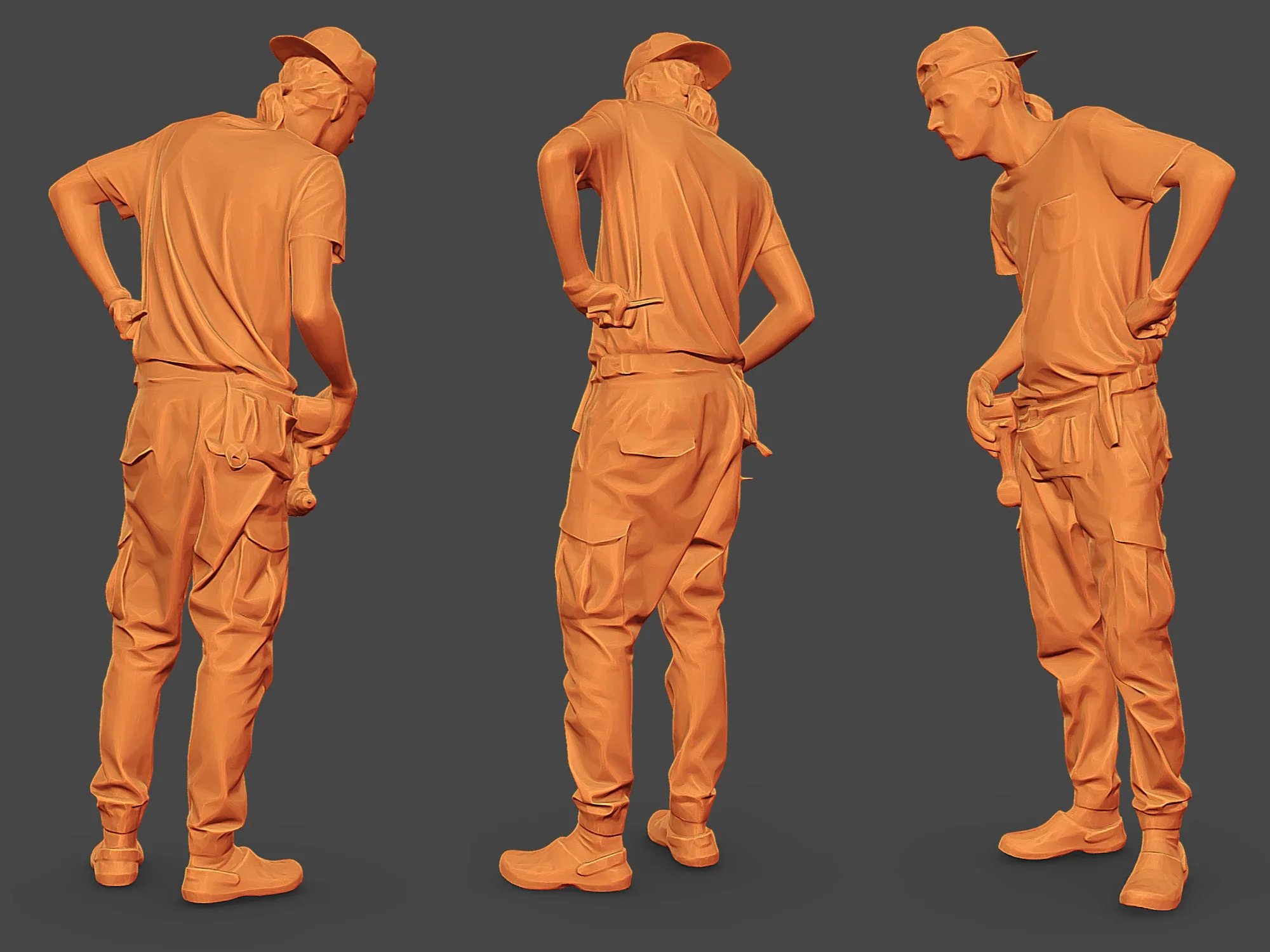 Worker in Gray Model Pack - FlippedNormals