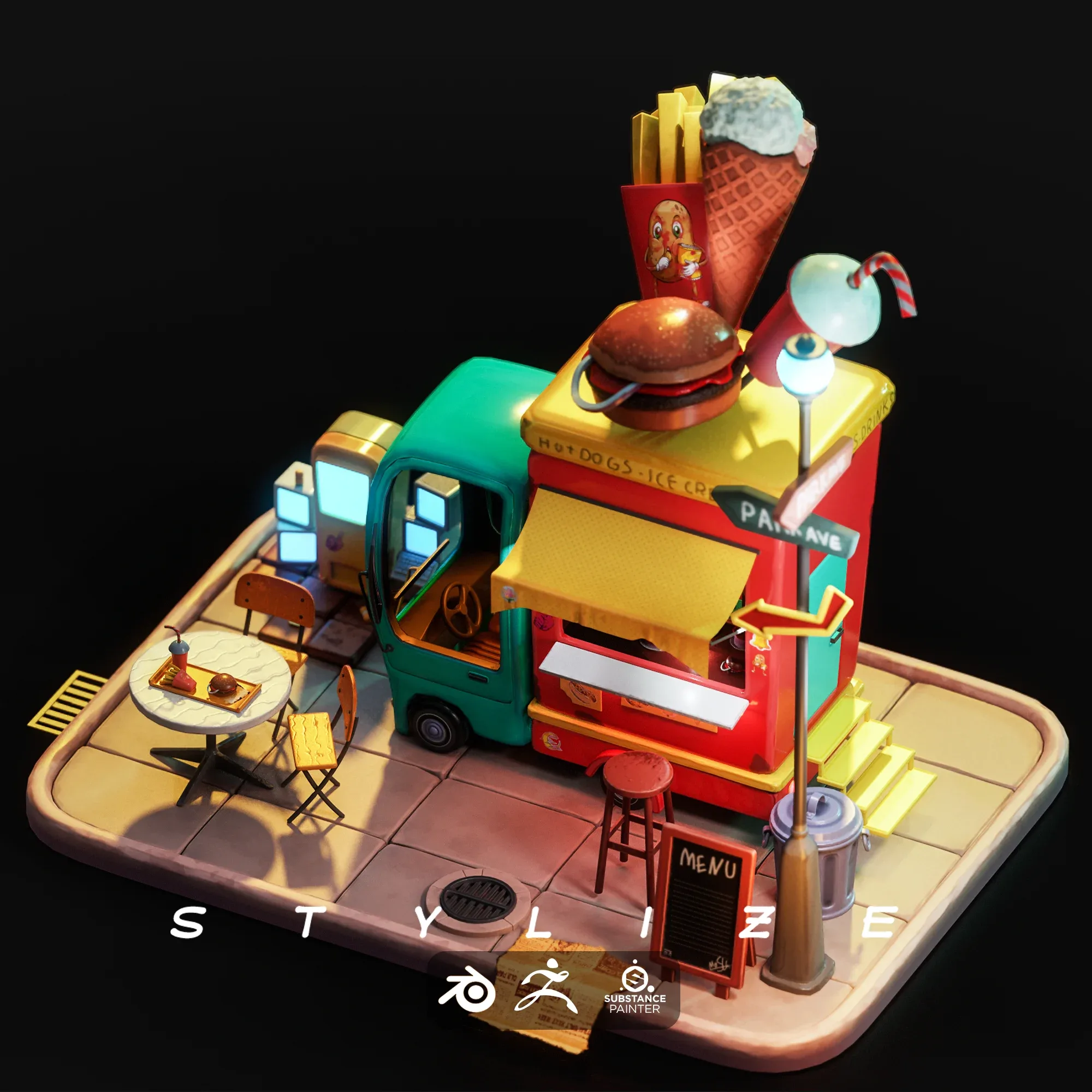 Stylize Modeling And Uvw And Texturing - FlippedNormals