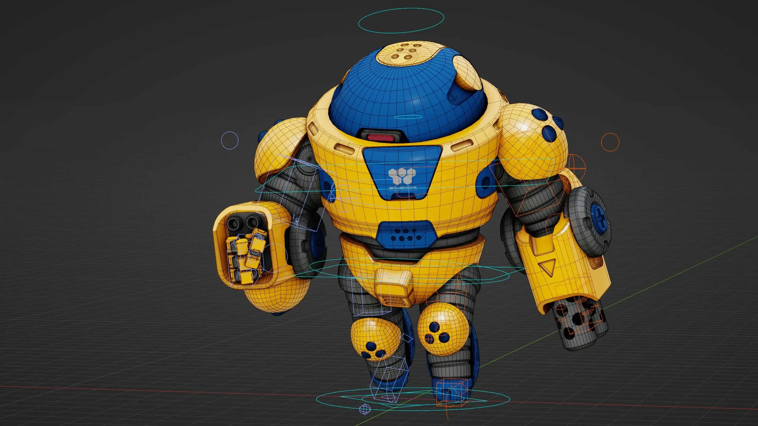 Toy Bot Arnold Auto-Rig Pro Rigged - FlippedNormals