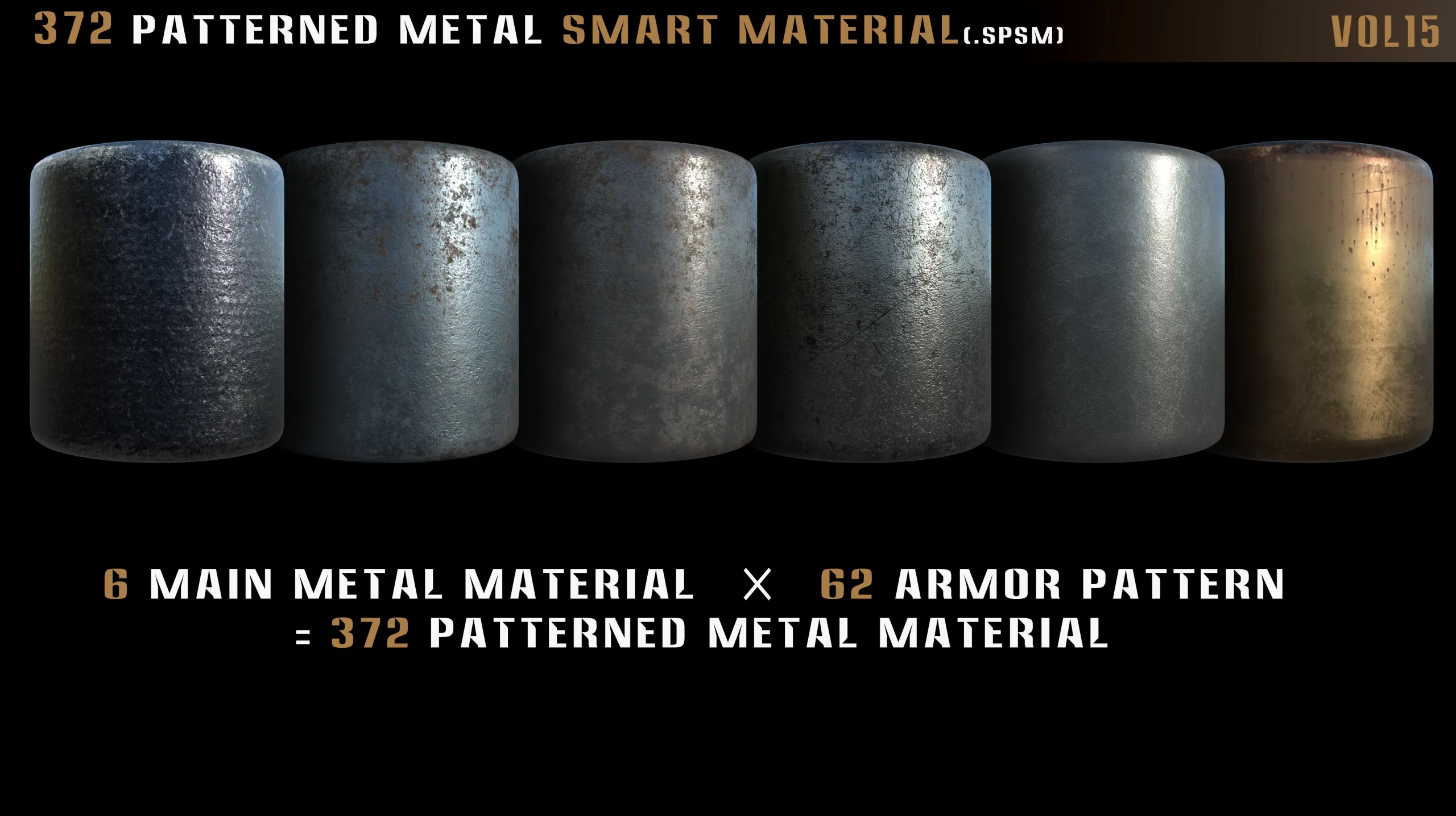 372 Patterned Metal Smart Material - FlippedNormals