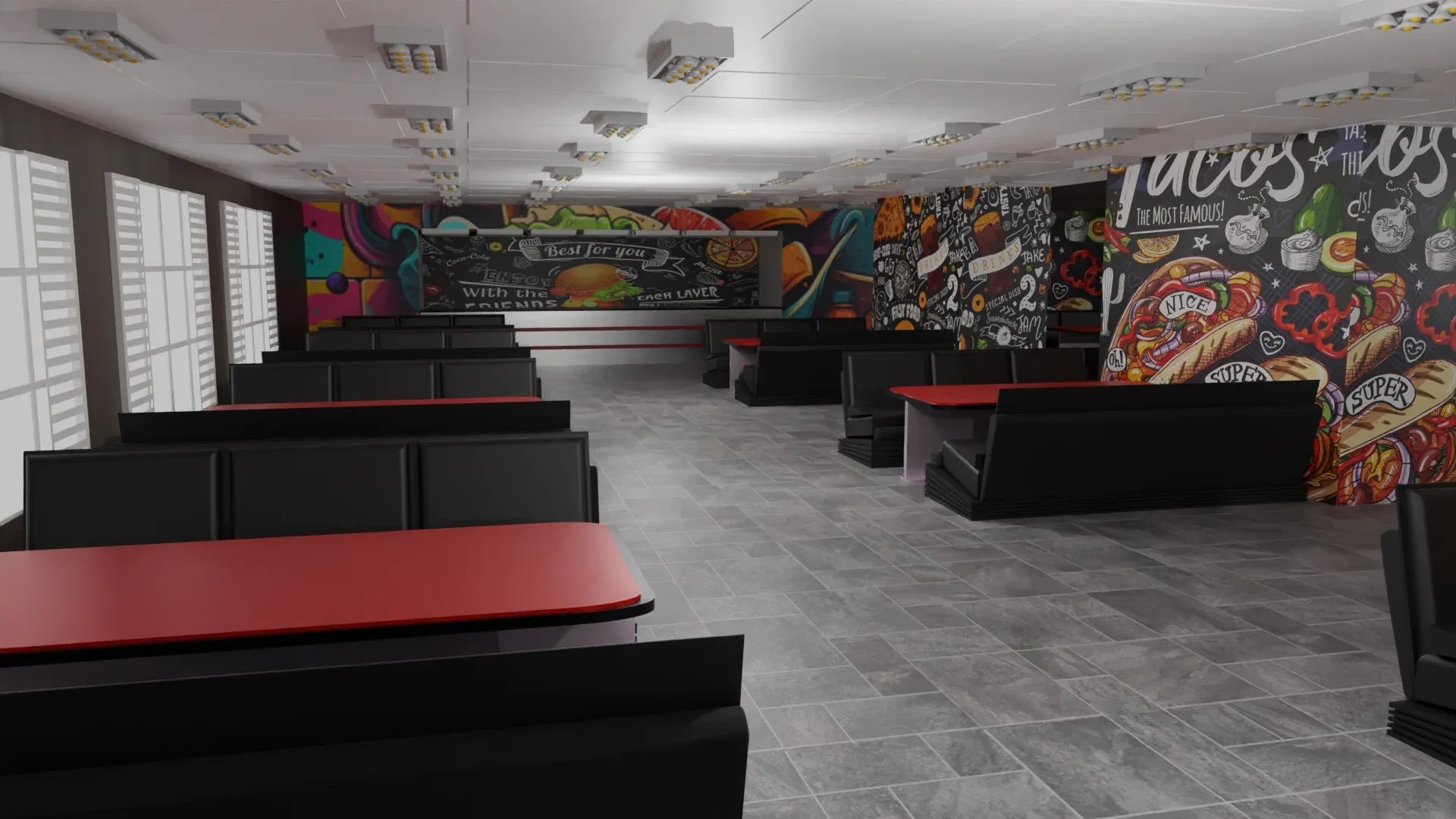 fast food interior - FlippedNormals