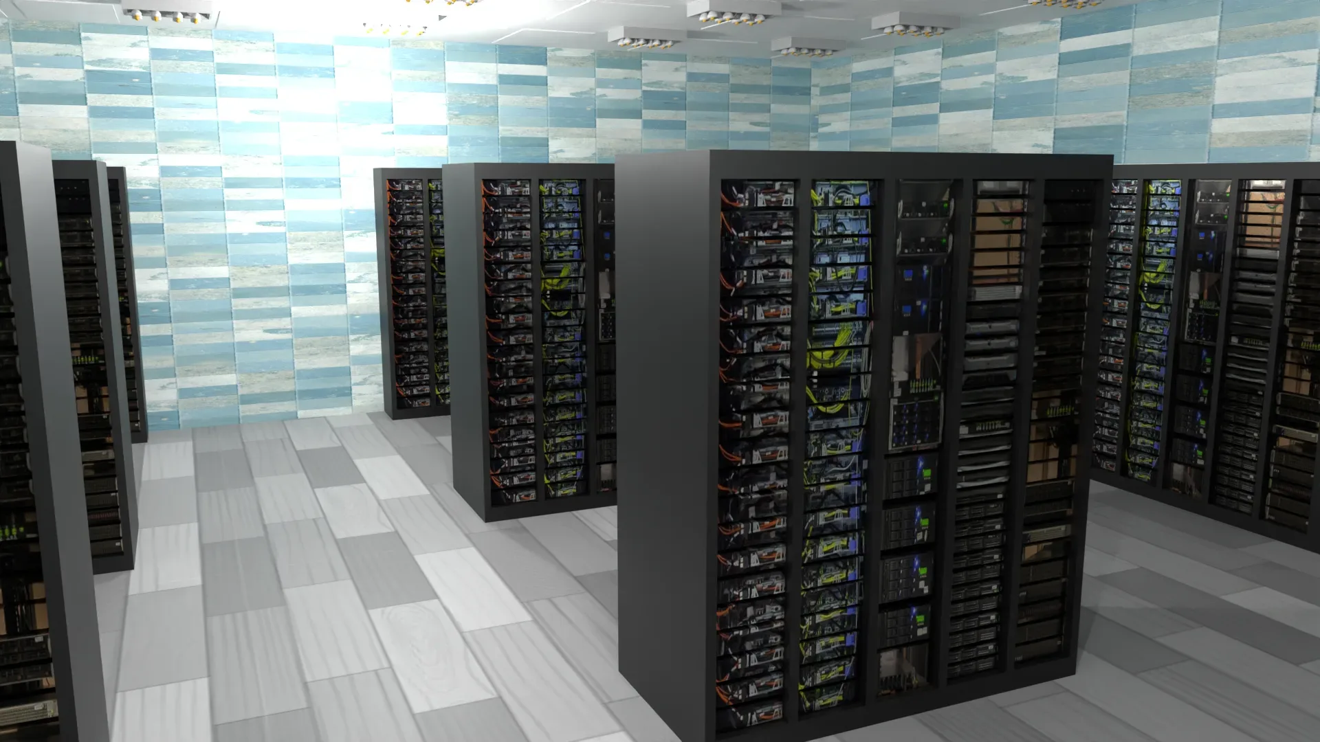 Data Communication Server Room - FlippedNormals