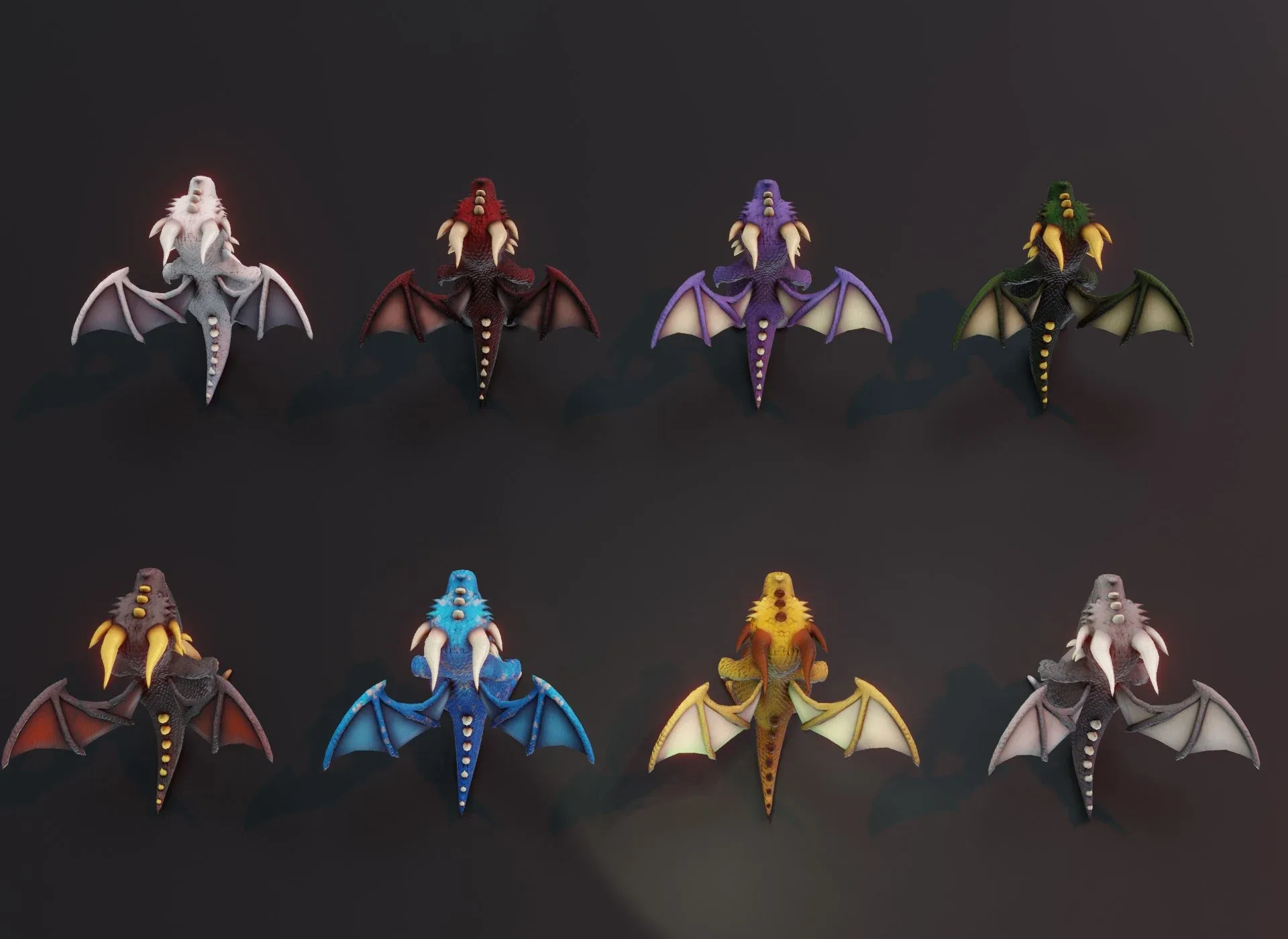 Cartoon Chromatic Dragons Animated - FlippedNormals