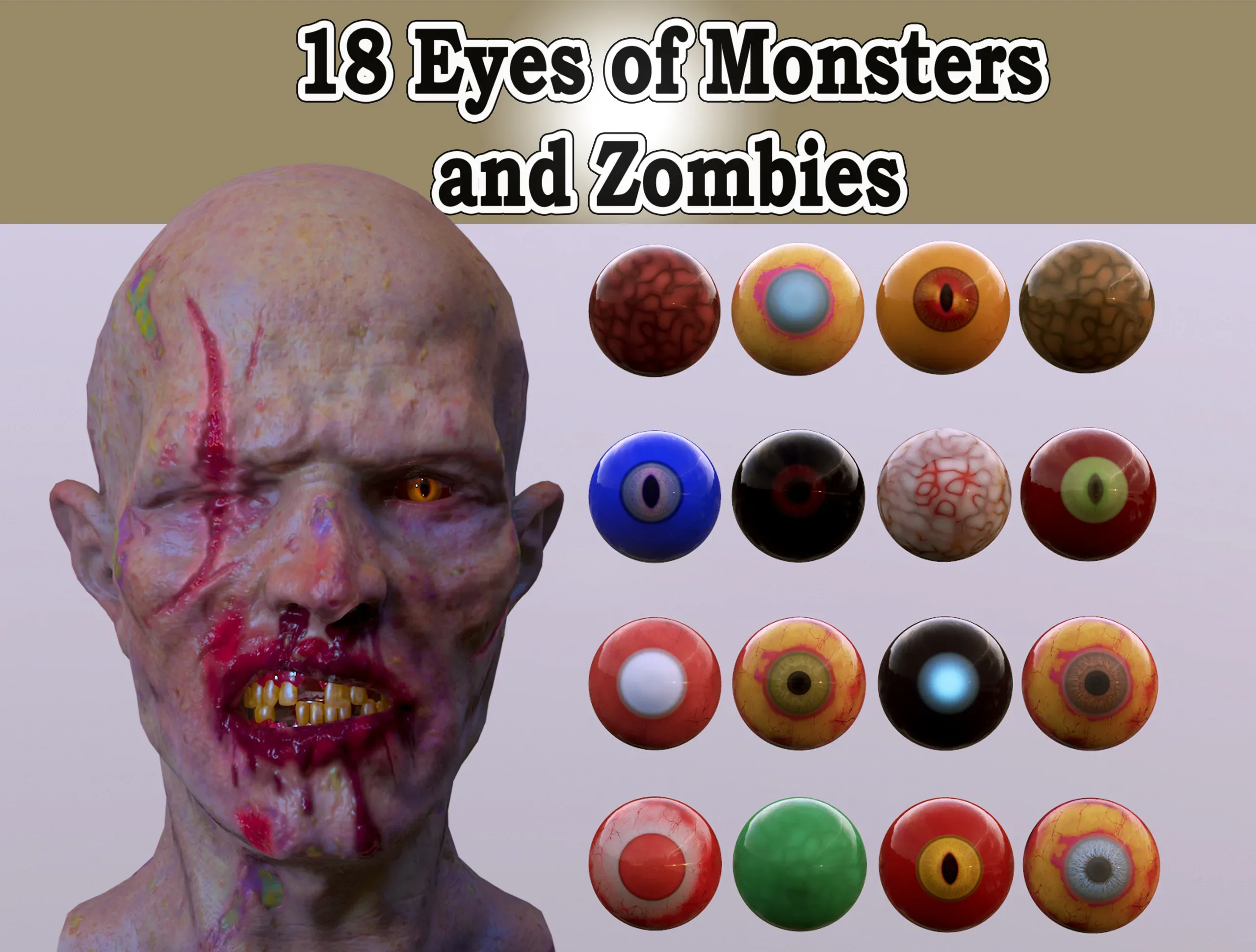 18 Eyes of Monsters and Zombies - FlippedNormals