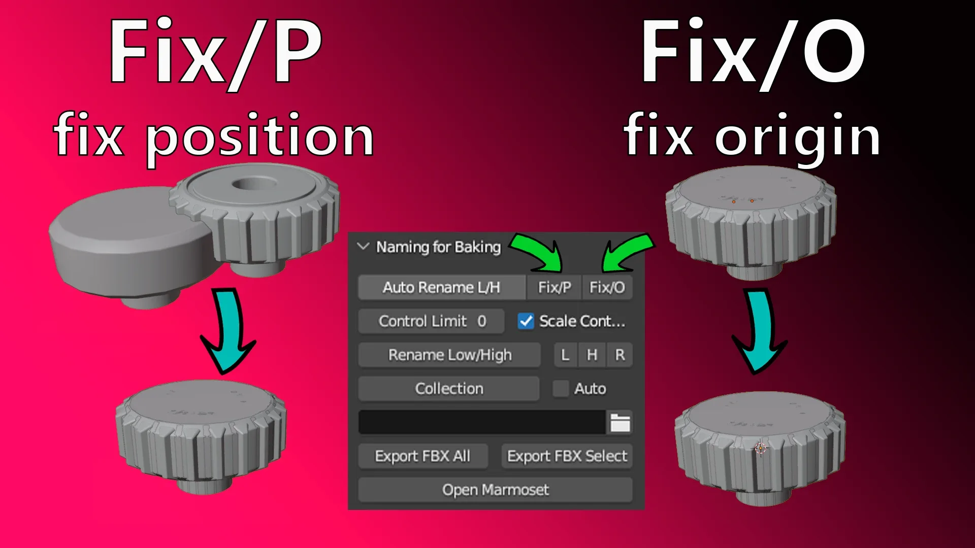 1 Click Naming For Baking - FlippedNormals