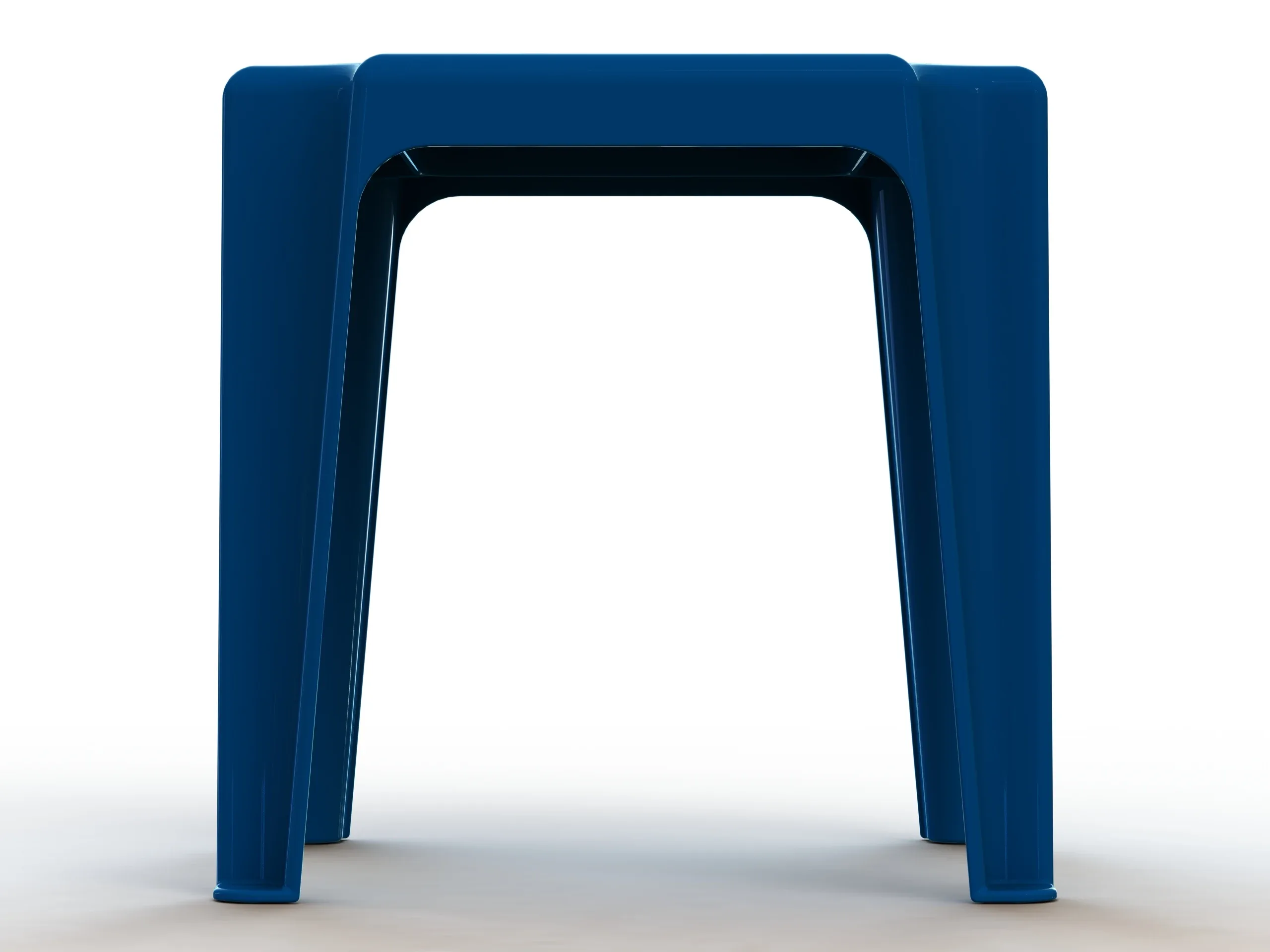 Blue Stackable Plastic Outdoor - FlippedNormals