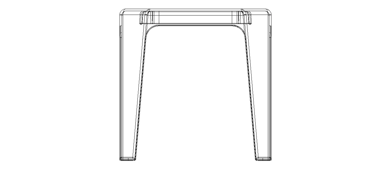 Blue Stackable Plastic Outdoor - FlippedNormals