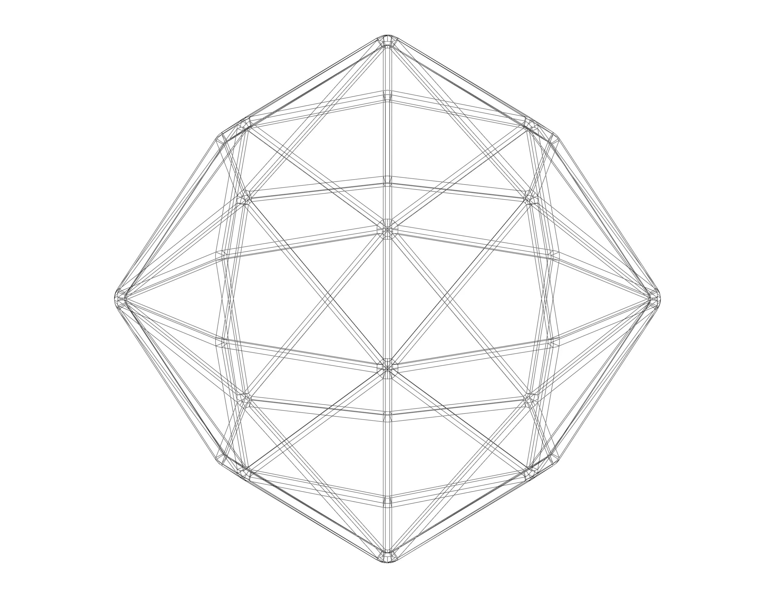 Wireframe Shape Disdyakis Dodecahedron - FlippedNormals