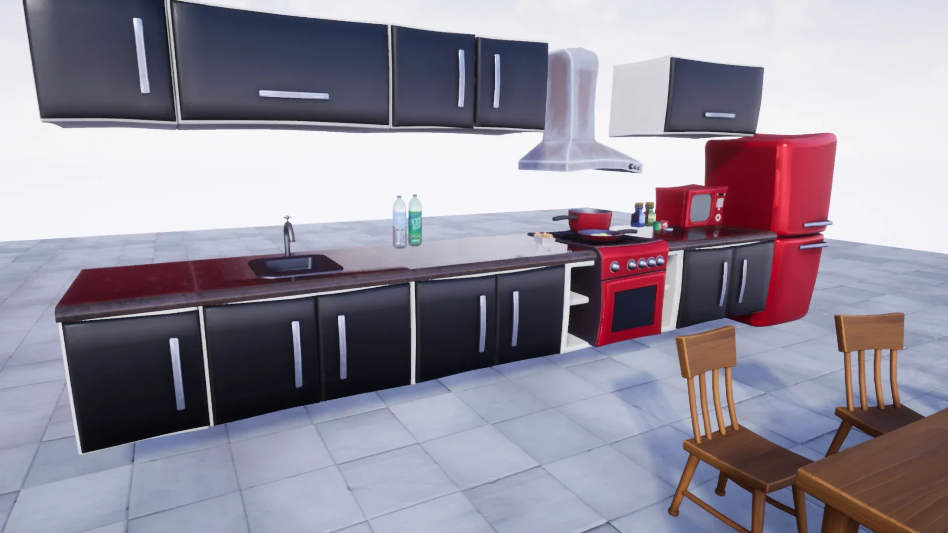 Stylized Kitchen Furniture - FlippedNormals
