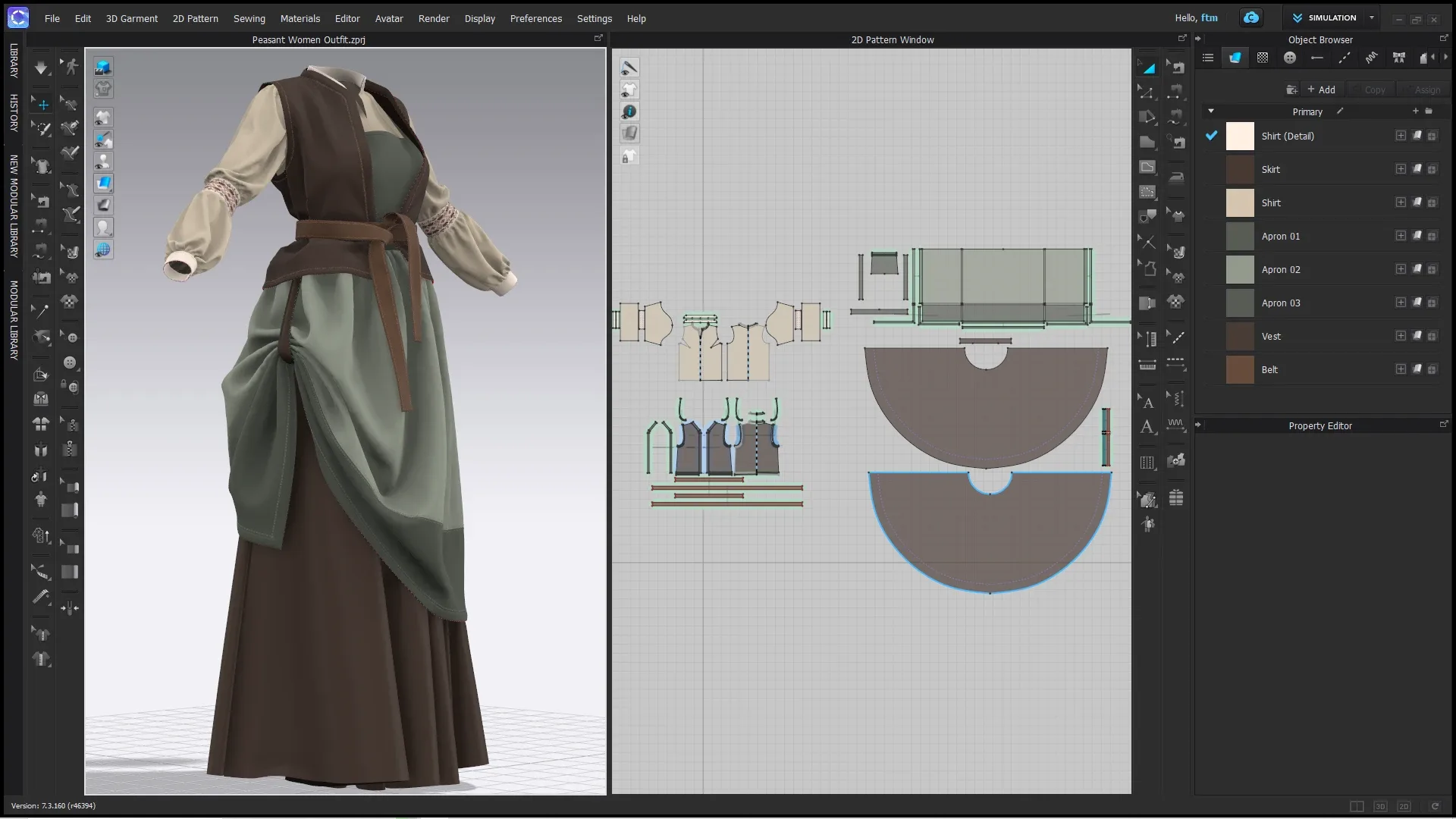 Peasant Women Outfit 3D Model - - FlippedNormals