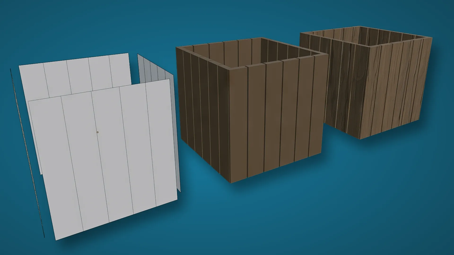 Blender 4 Mesh to Wooden Planks - FlippedNormals