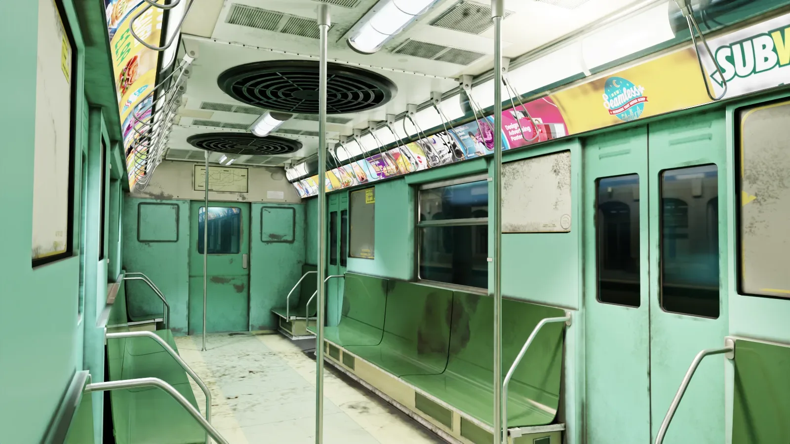 Hyper-Realistic NYC Subway Car - FlippedNormals