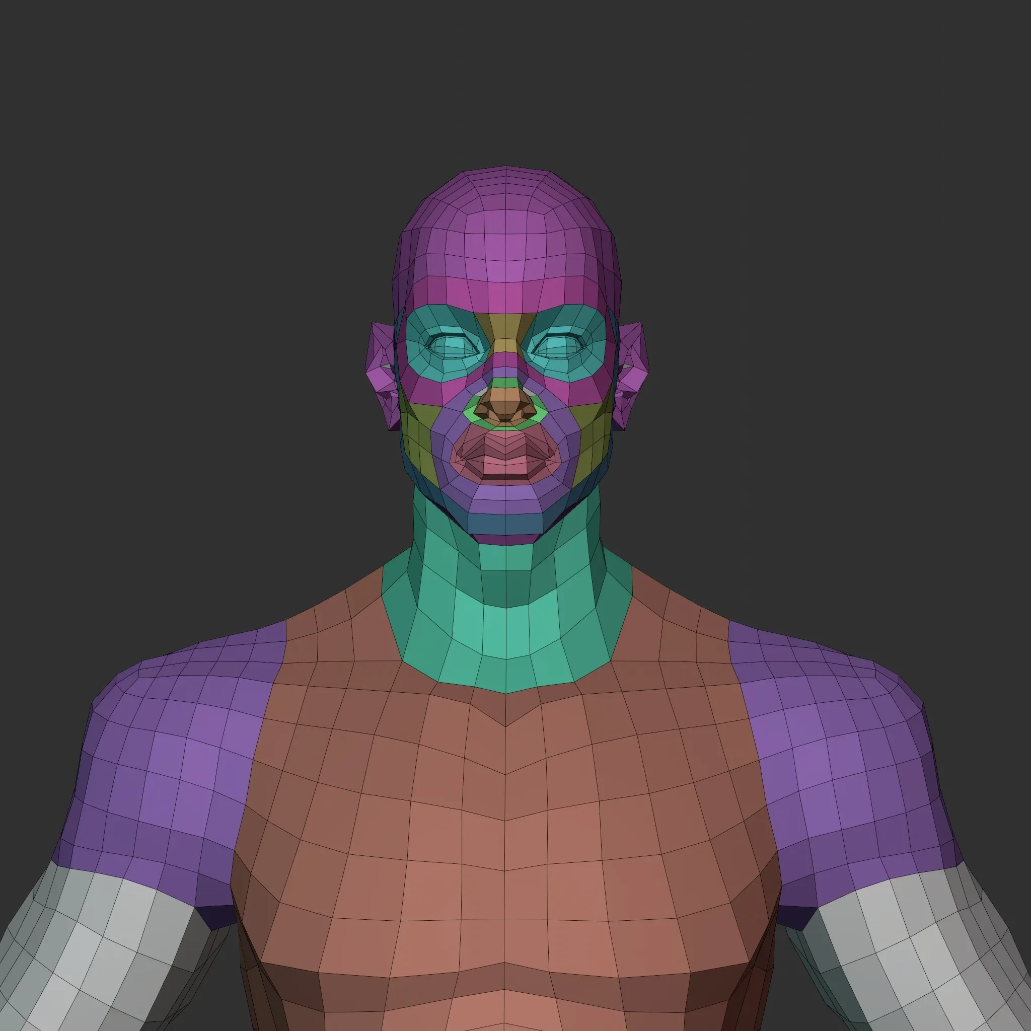 Stylized Lowpoly Basemesh - FlippedNormals