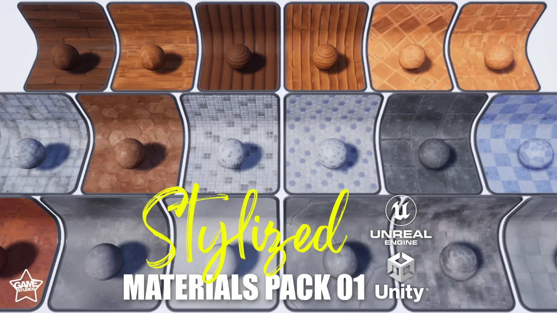 Stylized Materials Pack 01 - FlippedNormals