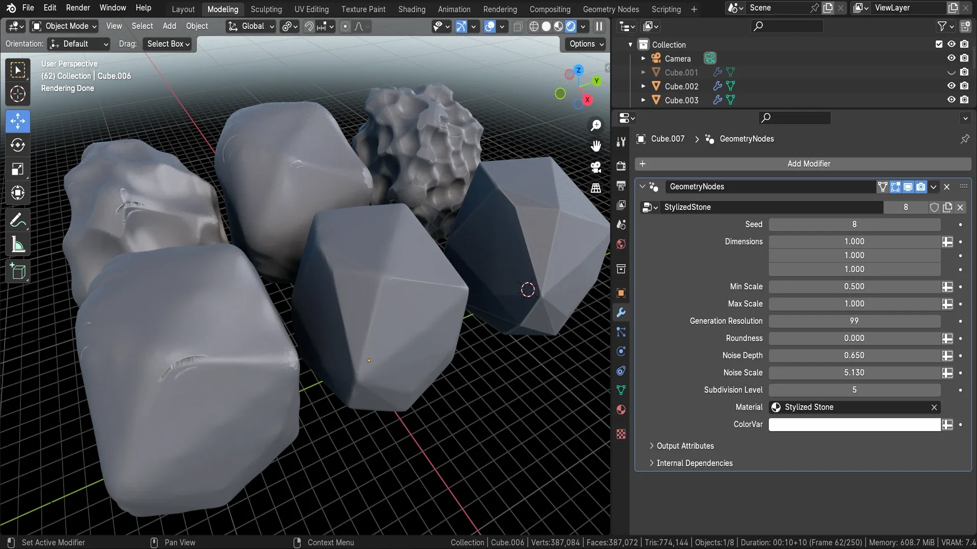 Blender 4 Stylized Stone Geometry - FlippedNormals