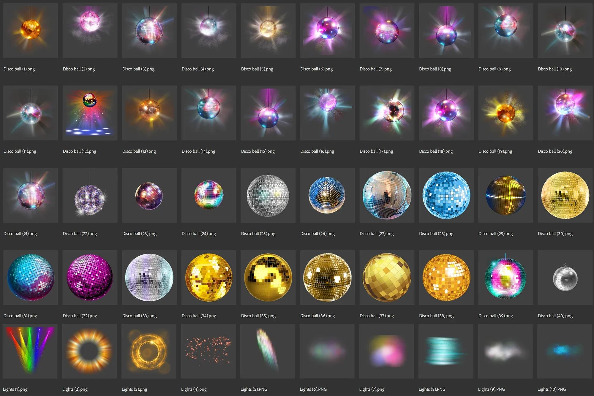 100 Disco Overlays, Sparkling disco - FlippedNormals