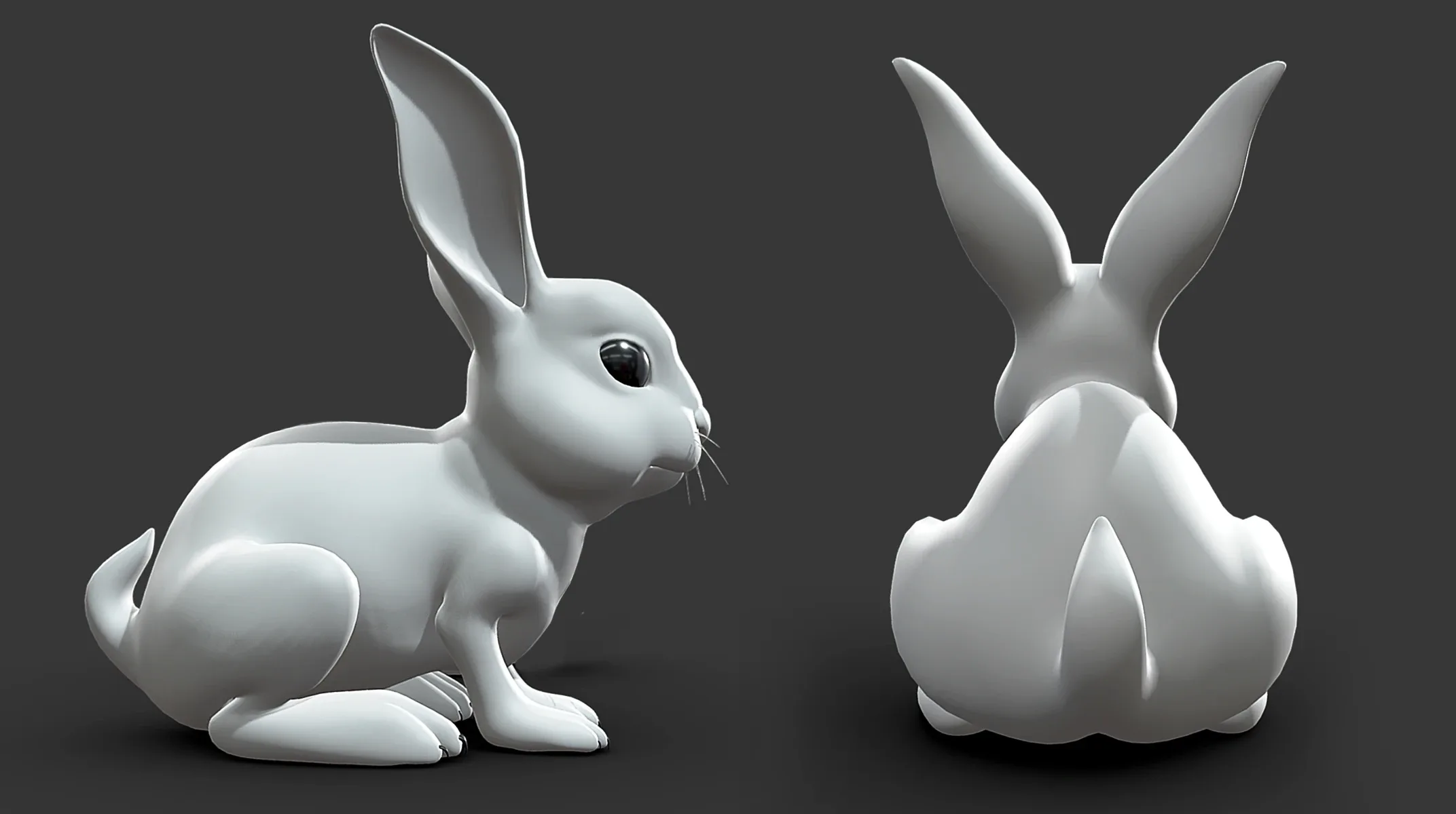 Baby Rabbit BaseMesh - Topology - FlippedNormals